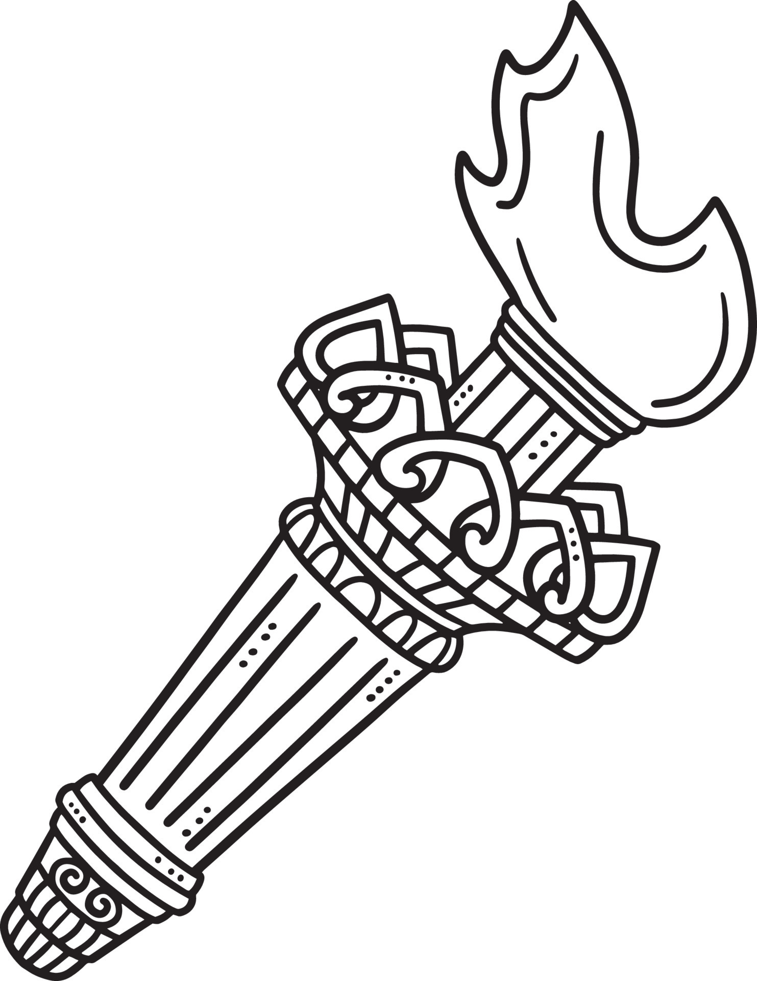 Statue of Liberty Torch Isolated Coloring Page 19979706 Vector Art at ... Statue of Liberty Torch Isolated Coloring Page 19979706 Vector Art at ...