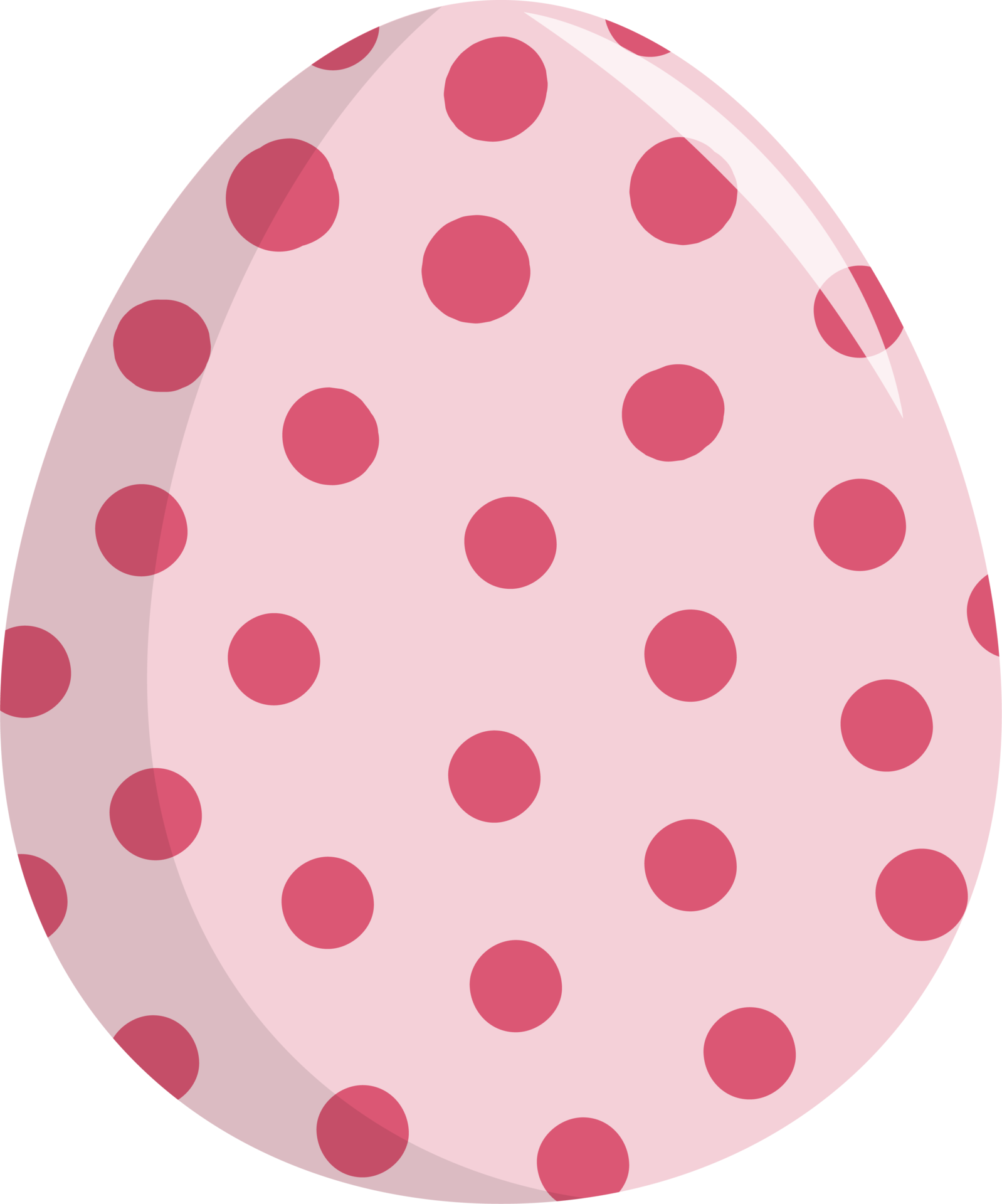 Pink and Dot Drawing on Easter Egg PNG 19980537 PNG