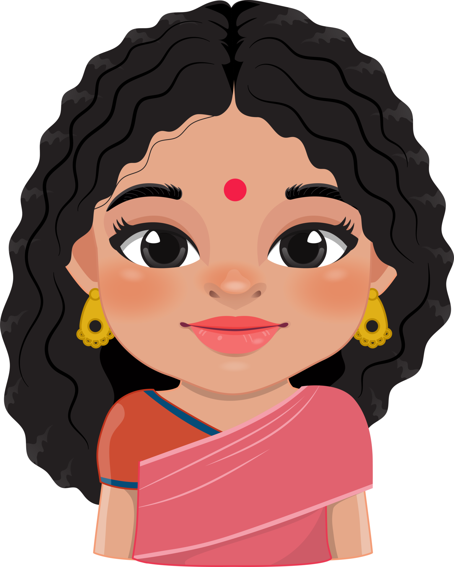 Cute Indian Girl Cartoon Character Png 19980655 Png 0877