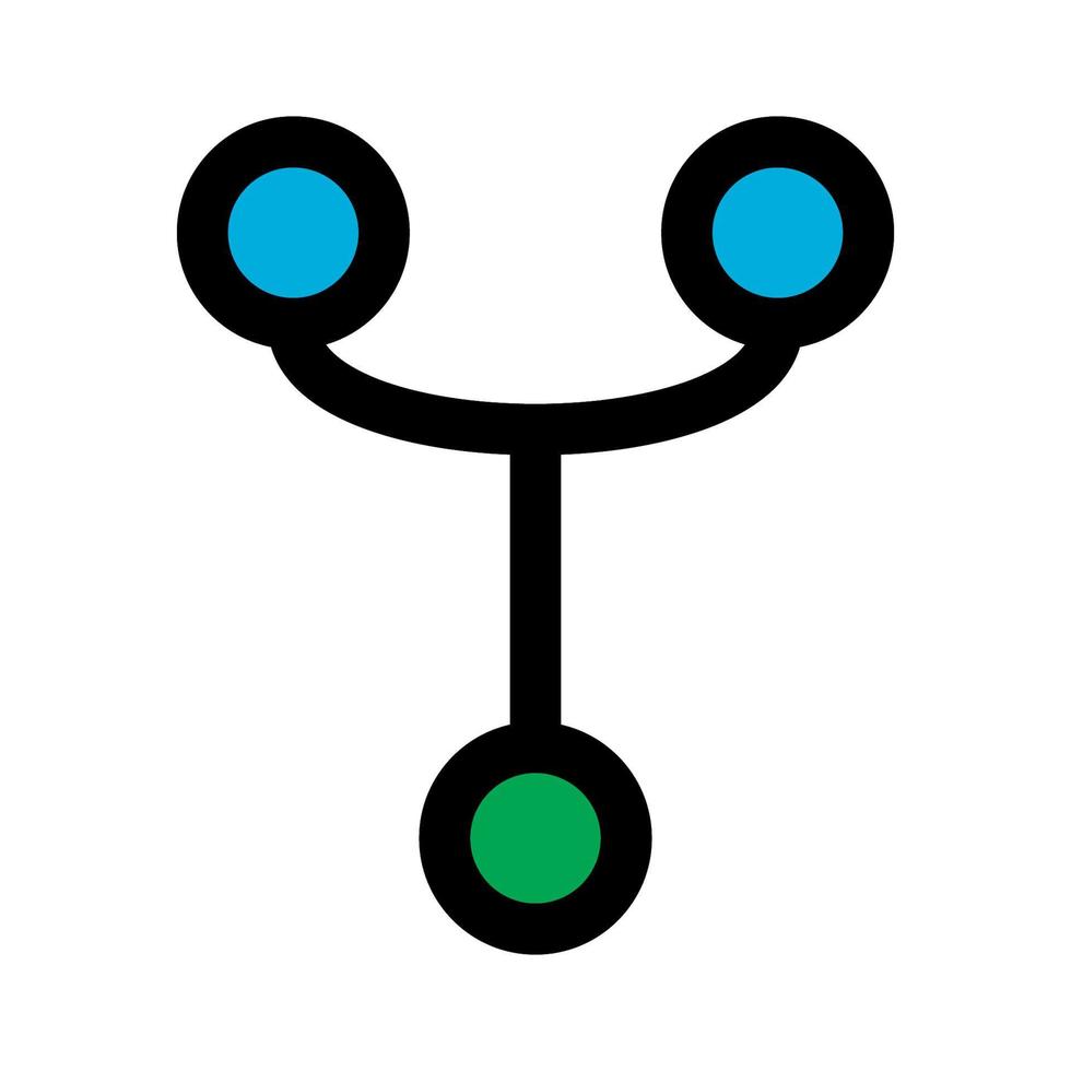 línea de icono de red git aislada sobre fondo blanco. icono negro plano y delgado en el estilo ...