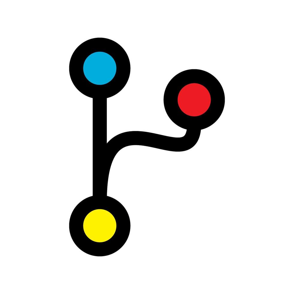 Git branch icon line isolated on white background. Black flat thin icon ... Git branch icon line isolated on white background. Black flat thin icon ...