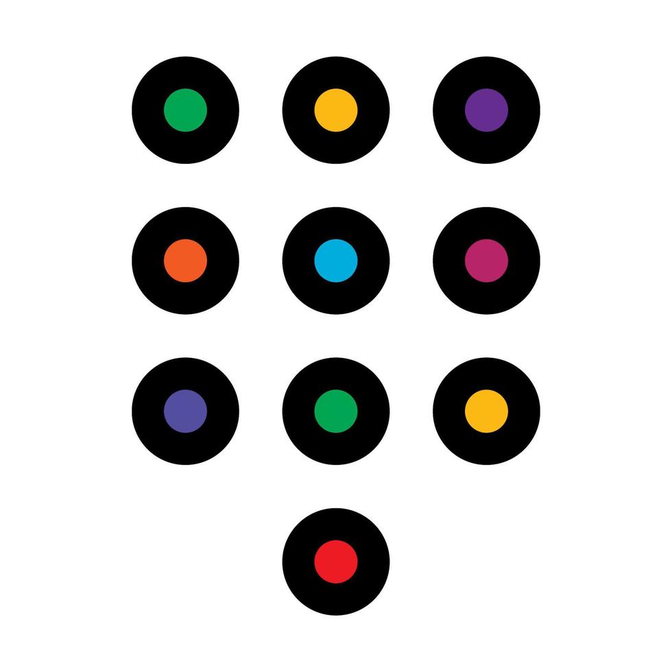 Keypad icon line isolated on white background. Black flat thin icon on ...