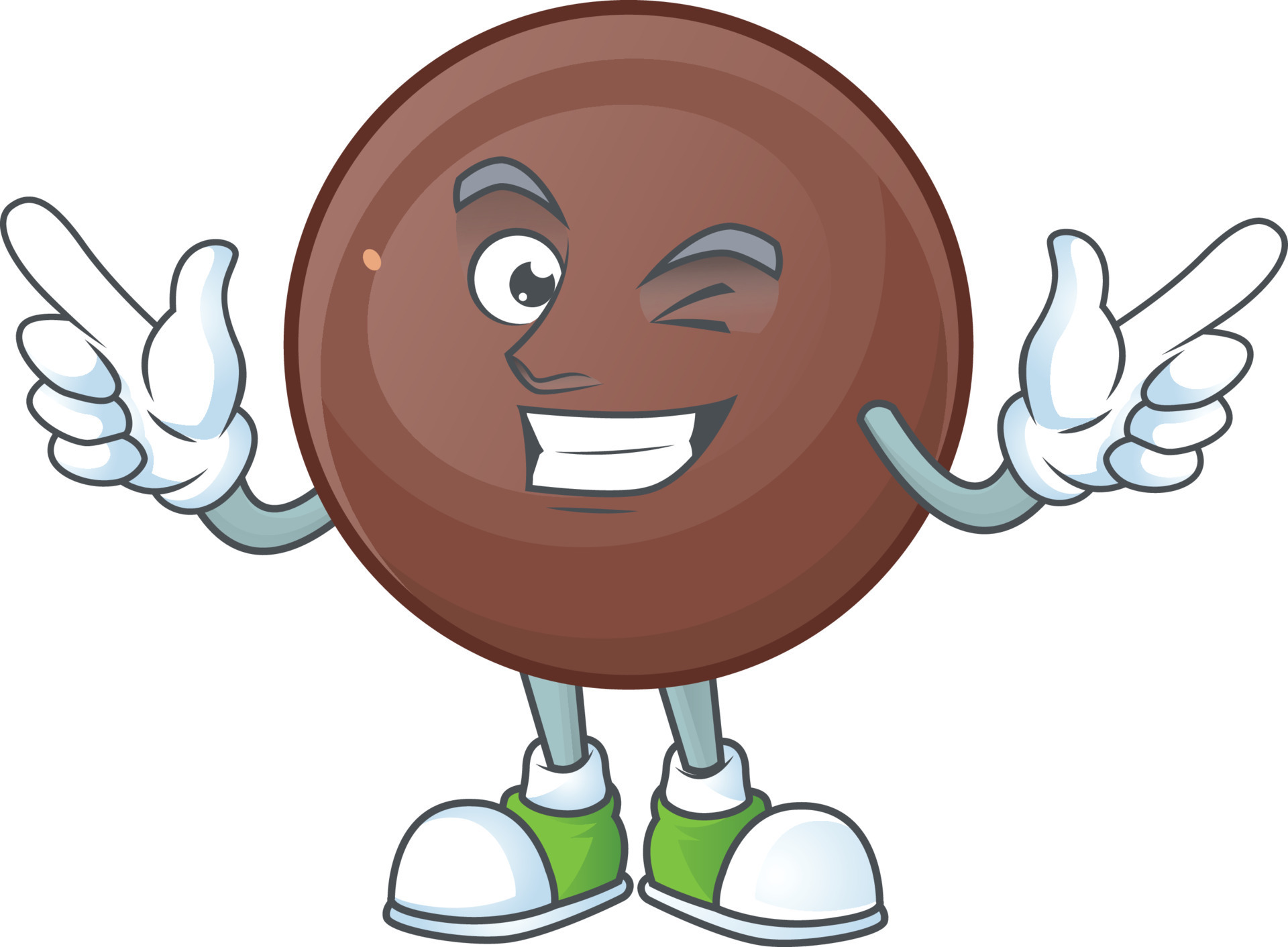 A Picture Of Rich Chocolate Ball Cartoon Character 19982542 Vector Art At Vecteezy