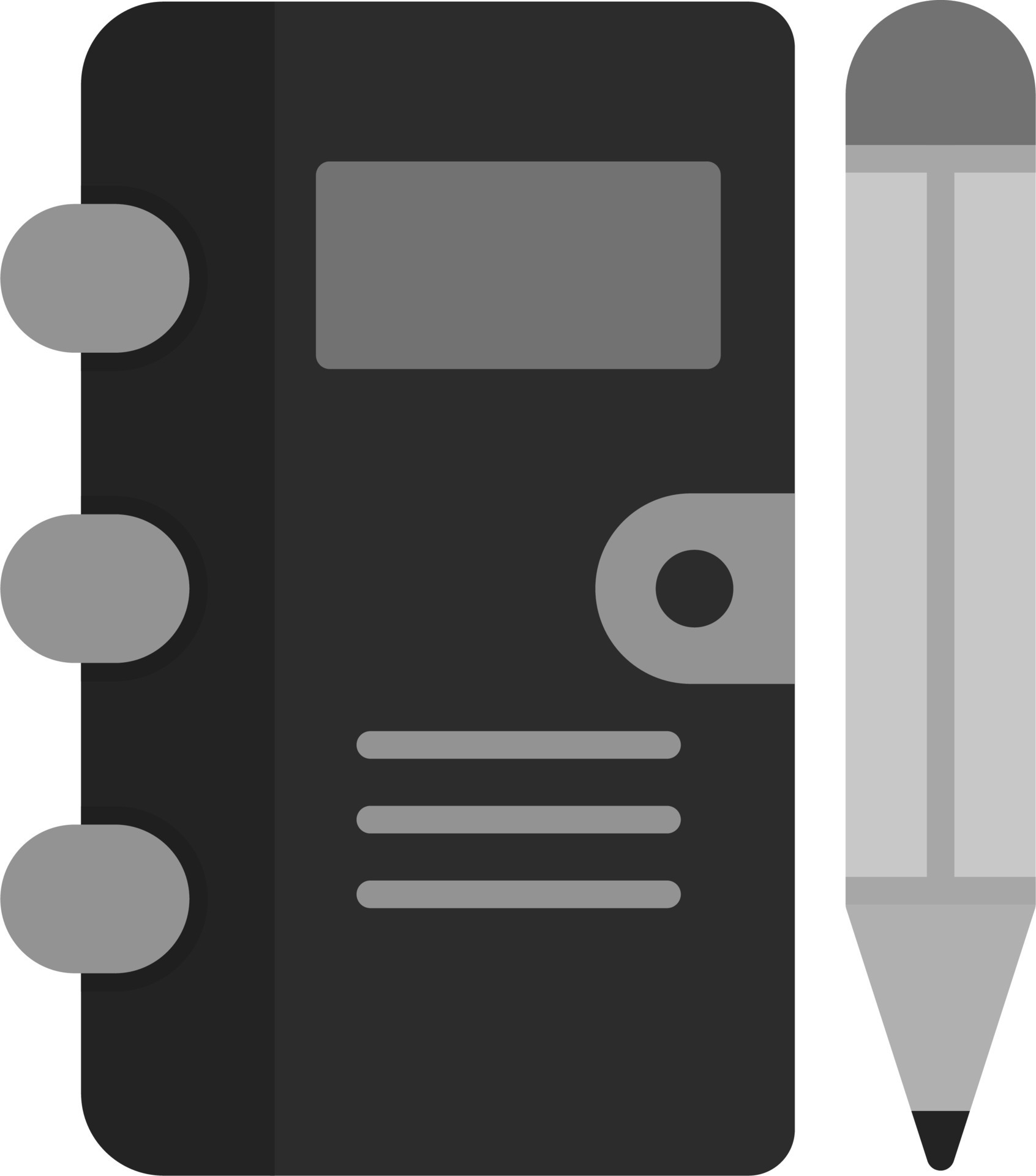 Notebook Vector Icon 19983162 Vector Art At Vecteezy