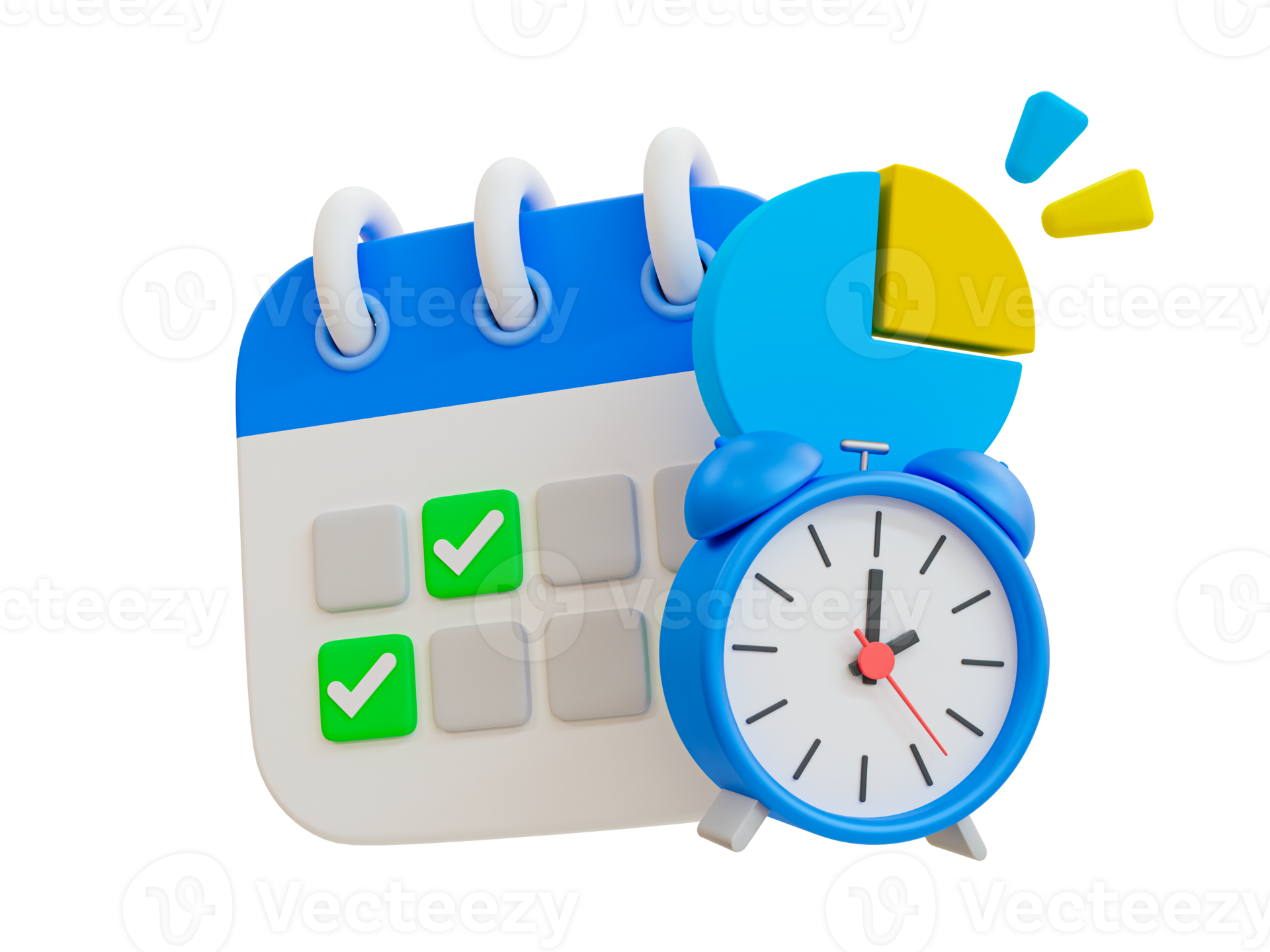 3d Minimal Time Management Concept Schedule Organization Future Life Planning Calendar With