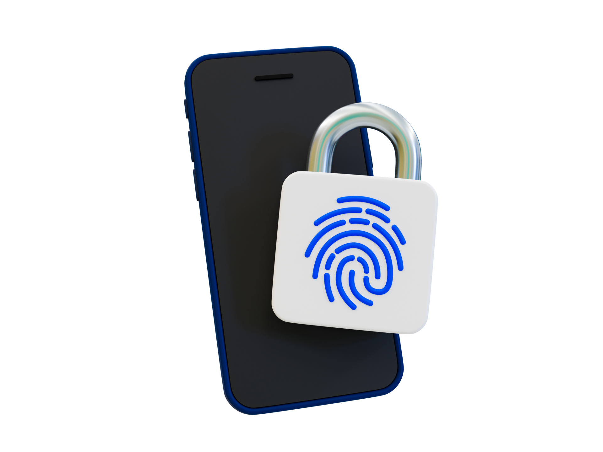 3d minimal fingerprint security system. Identity verification. secure access digital identity ...