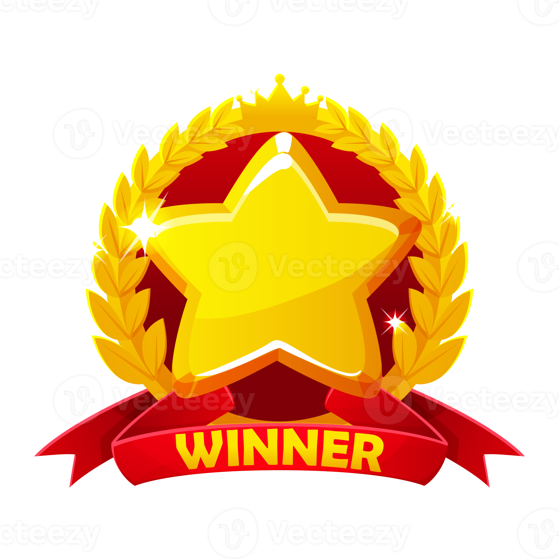 Game badges with Golden star. Level Up icon for game ui assets 19986267 PNG