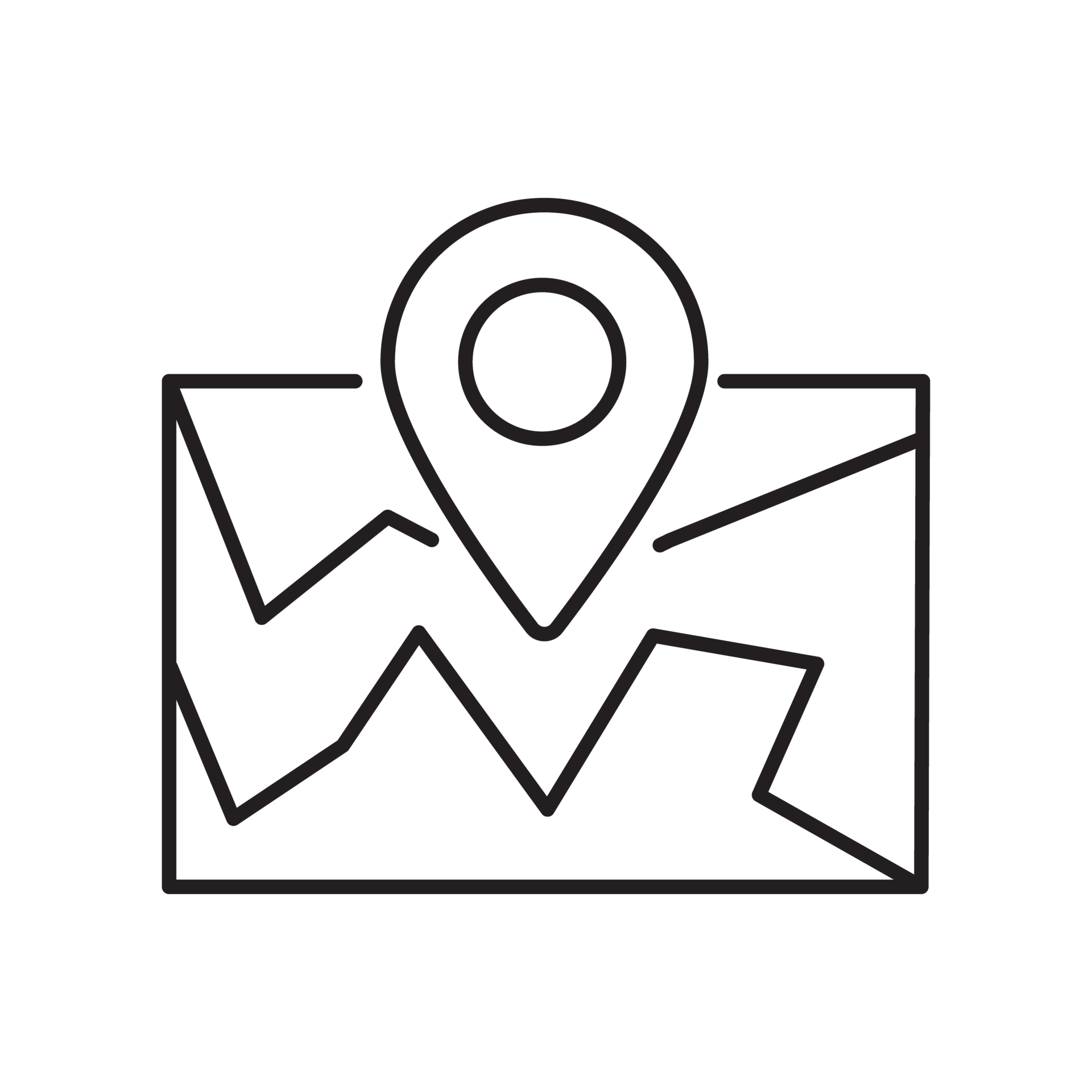 Location Icon Gps Pointer Icon Map Locator Sign Pin Location Line