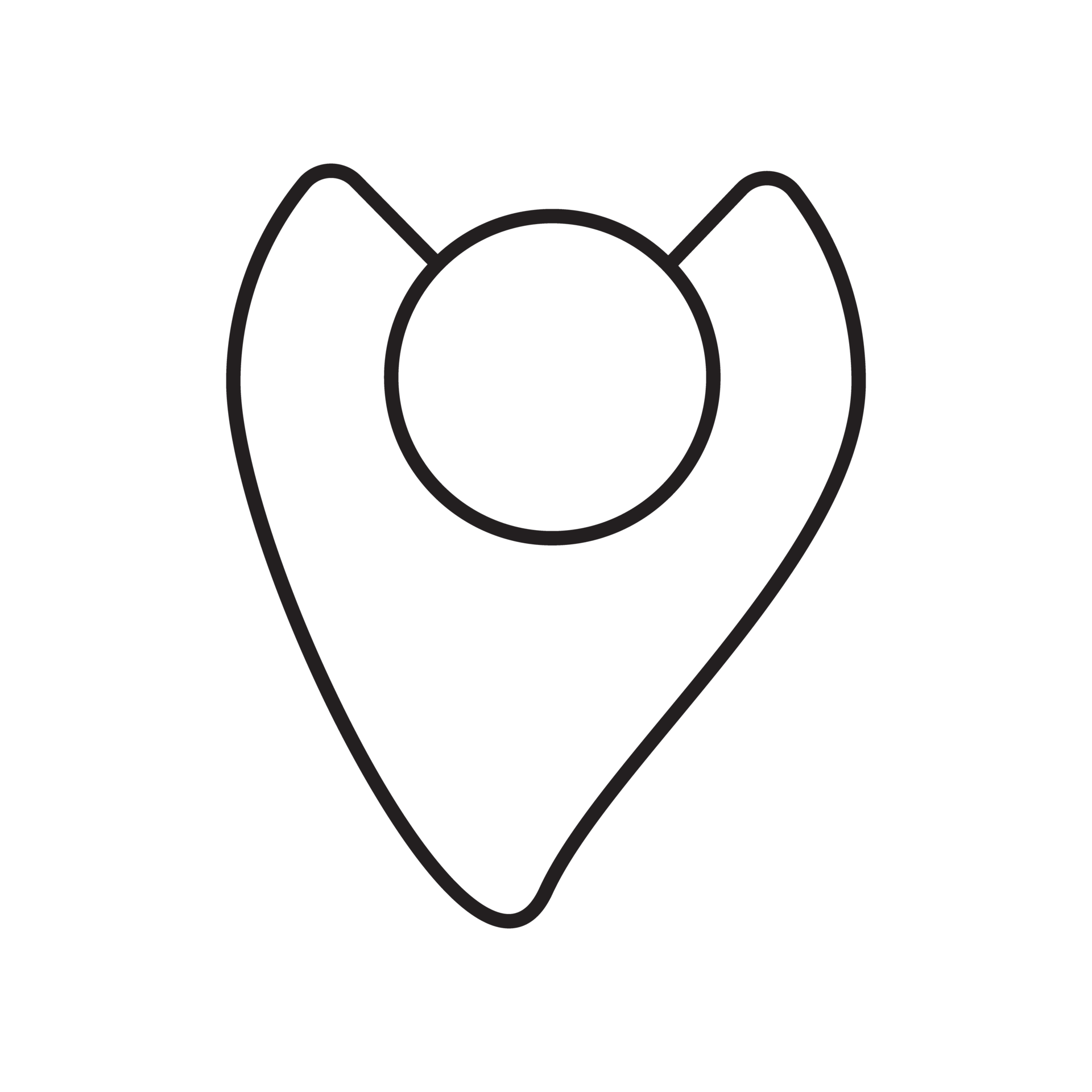 Location Icon Gps Pointer Icon Map Locator Sign Pin Location Line Art Style 19986401 Png