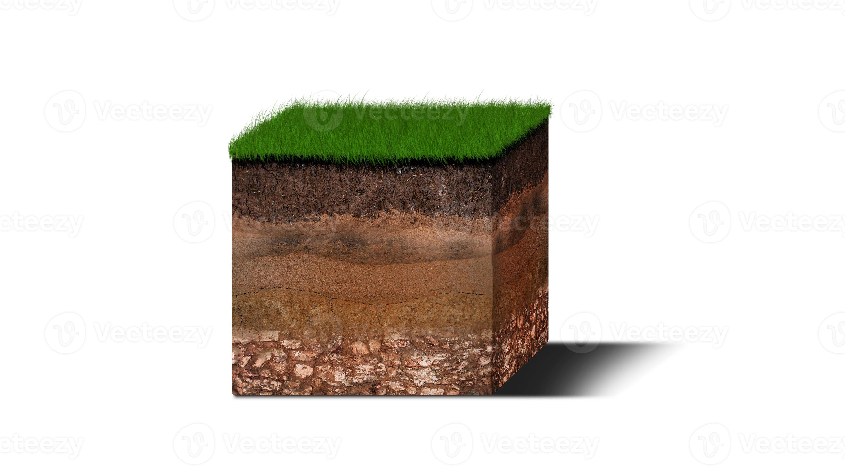 Isometric Soil Layers diagram, Cross section of green grass and ... Isometric Soil Layers diagram, Cross section of green grass and ...