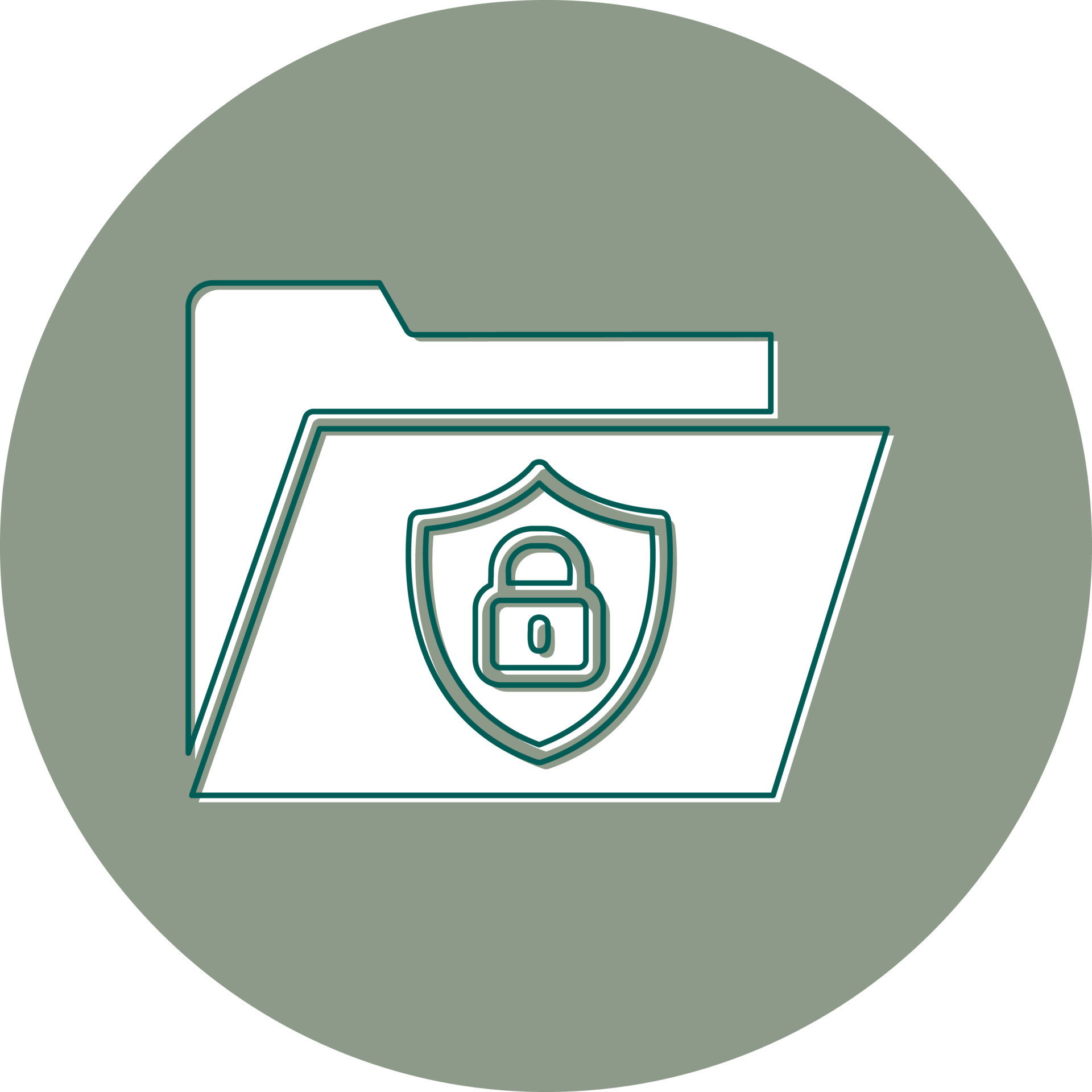 Secure Folder Vector Icon 19991944 Vector Art At Vecteezy