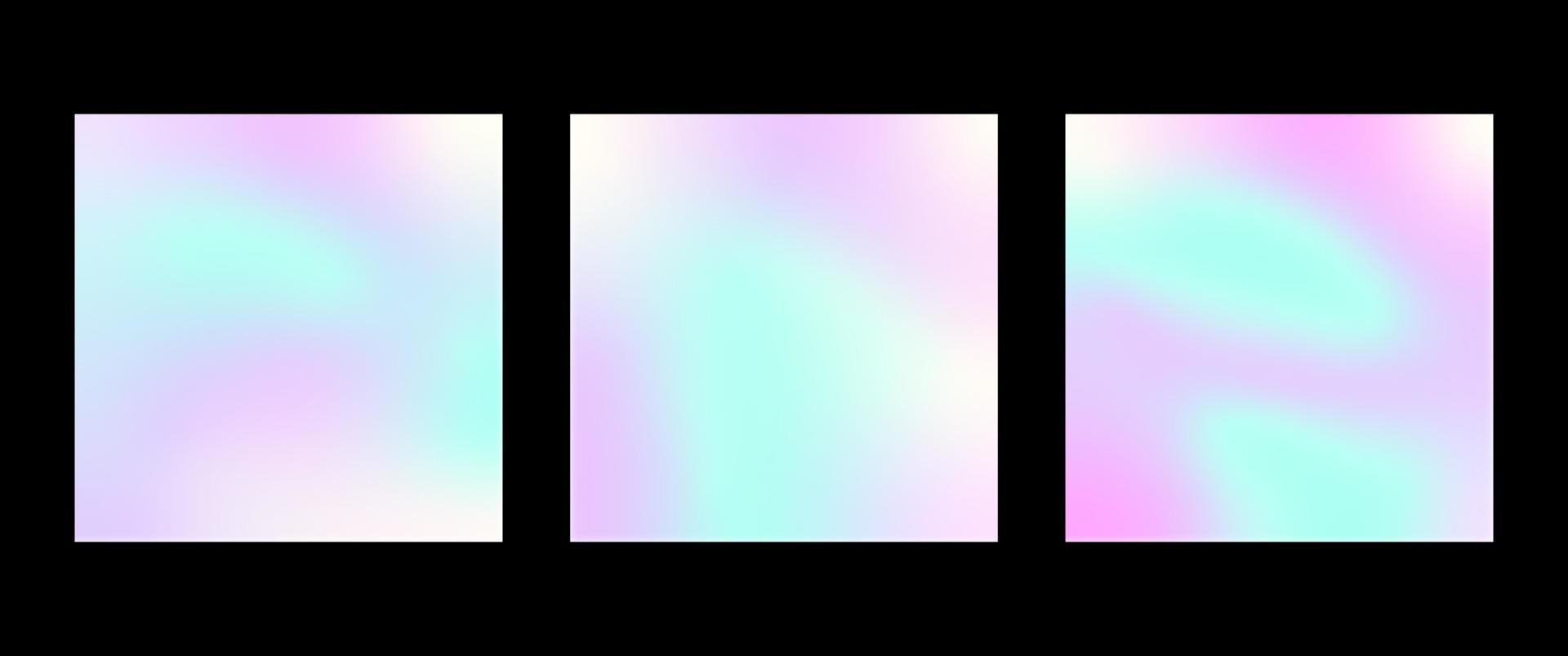 Y2K holographic gradient set. Blue and purple grainy backgrounds with ...