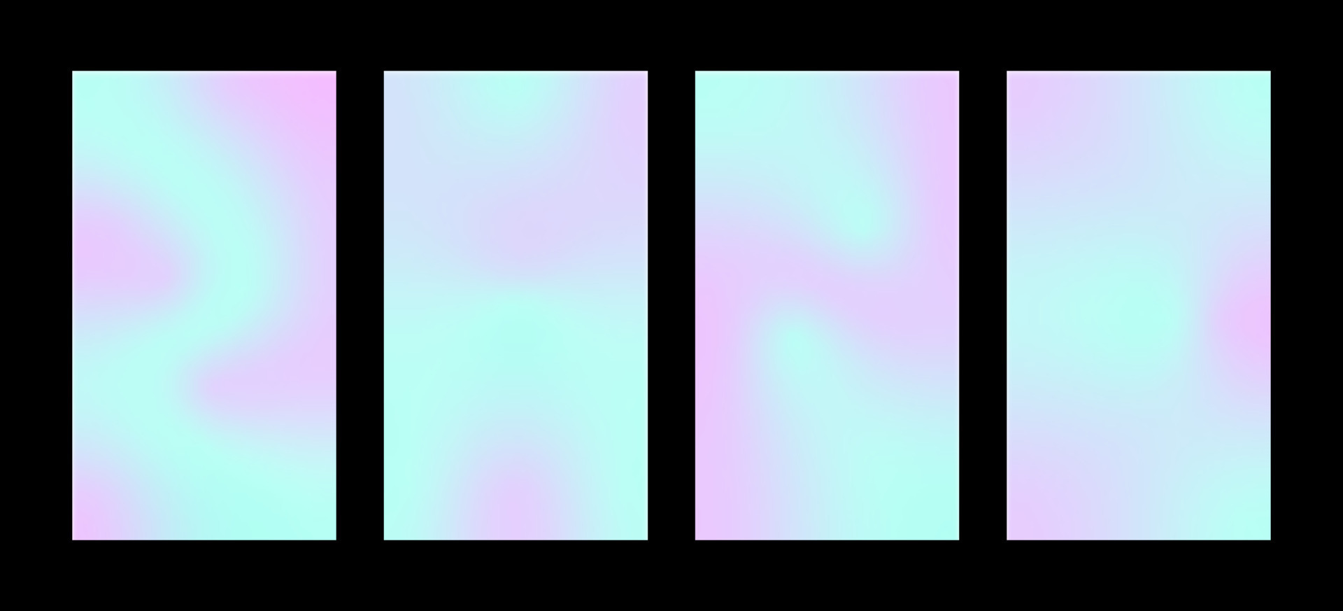 Y2K holographic gradient set. Blue and purple grainy stories ...