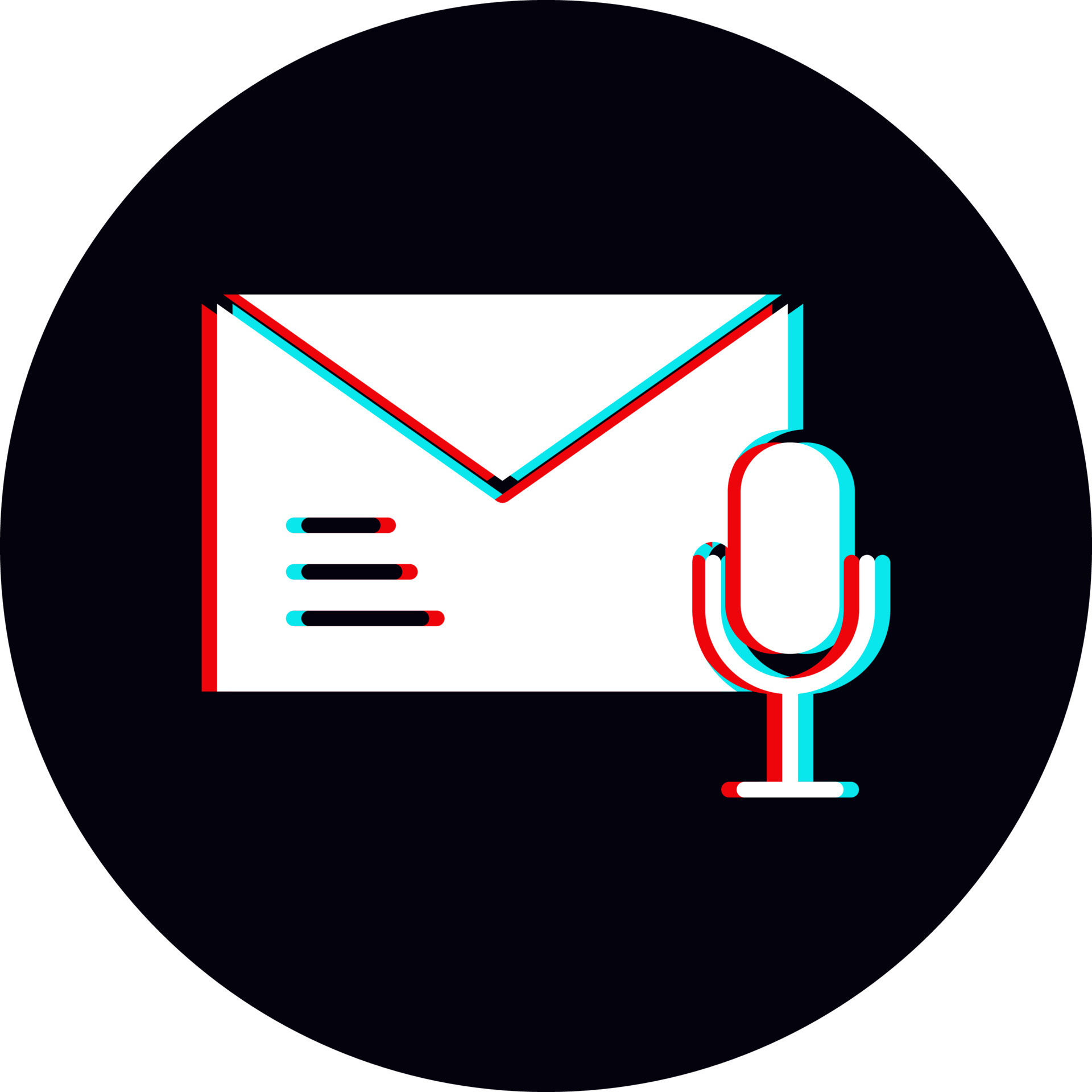 Voice Mail Vector Icon 19996977 Vector Art at Vecteezy