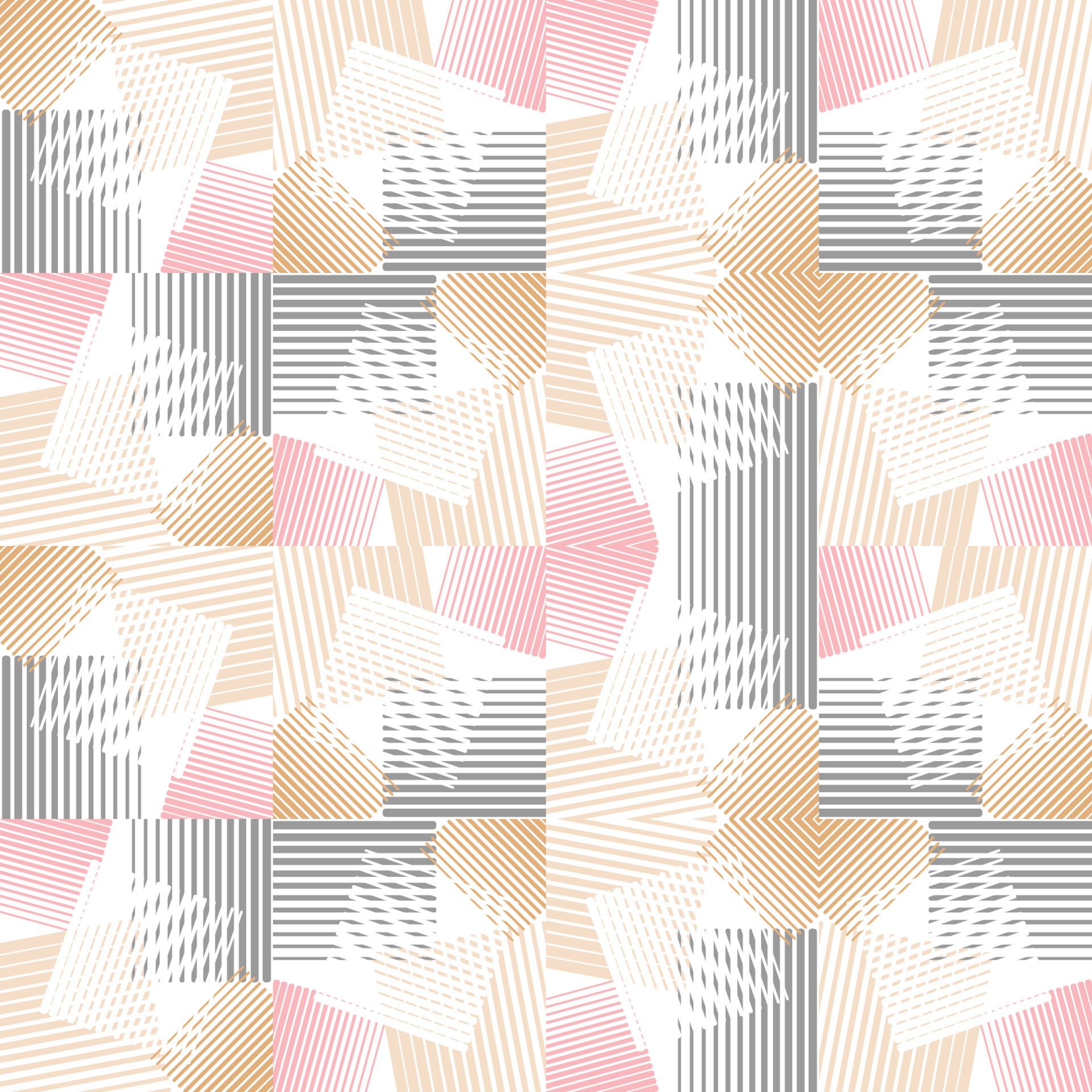 Abstract Halftone Seamless Pattern Background With Striped Texture Geometric Mosaic Tile