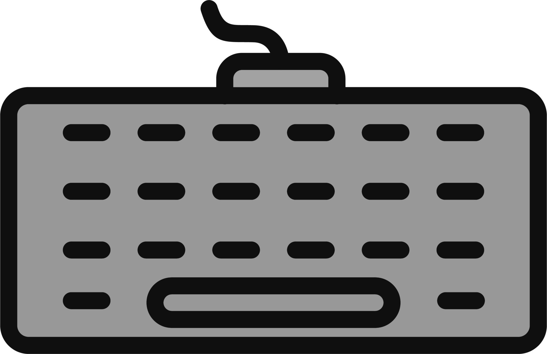 Computer Keyboard Vector Icon 20005504 Vector Art at Vecteezy