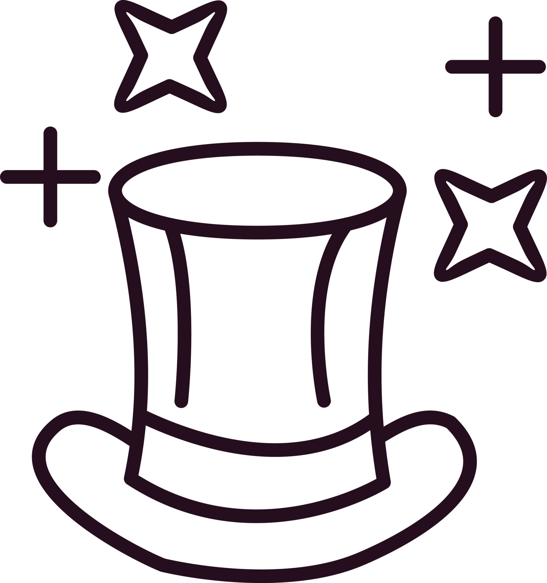 Magic hat Vector Icon 20005621 Vector Art at Vecteezy