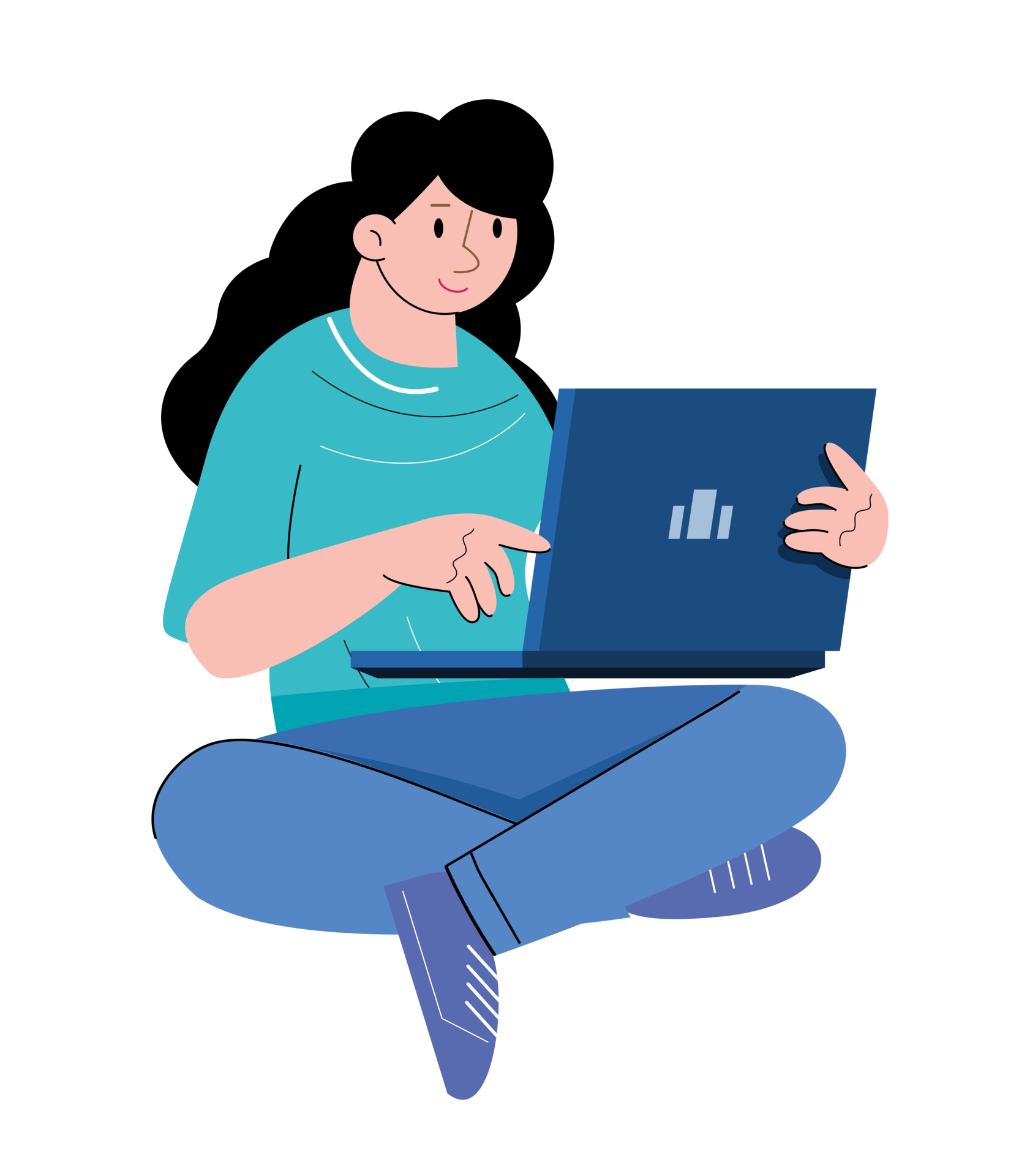character people using laptop 20006487 PNG