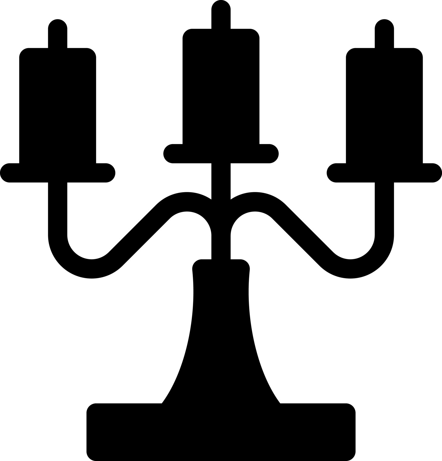 ilustración vectorial de candelabros en un fondo. símbolos de calidad ...