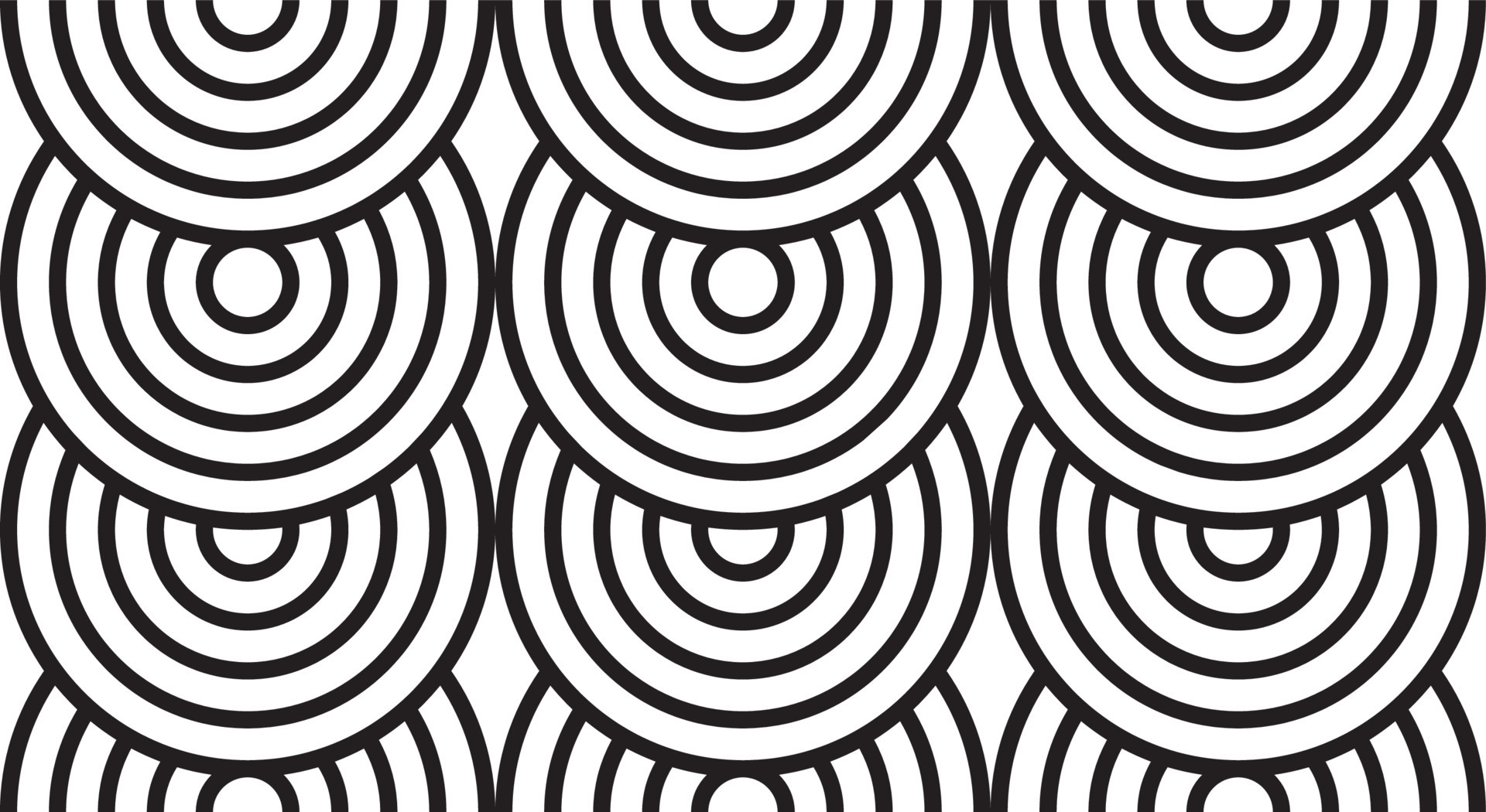 Seamless pattern with circle shape, black and white colour, modern ...