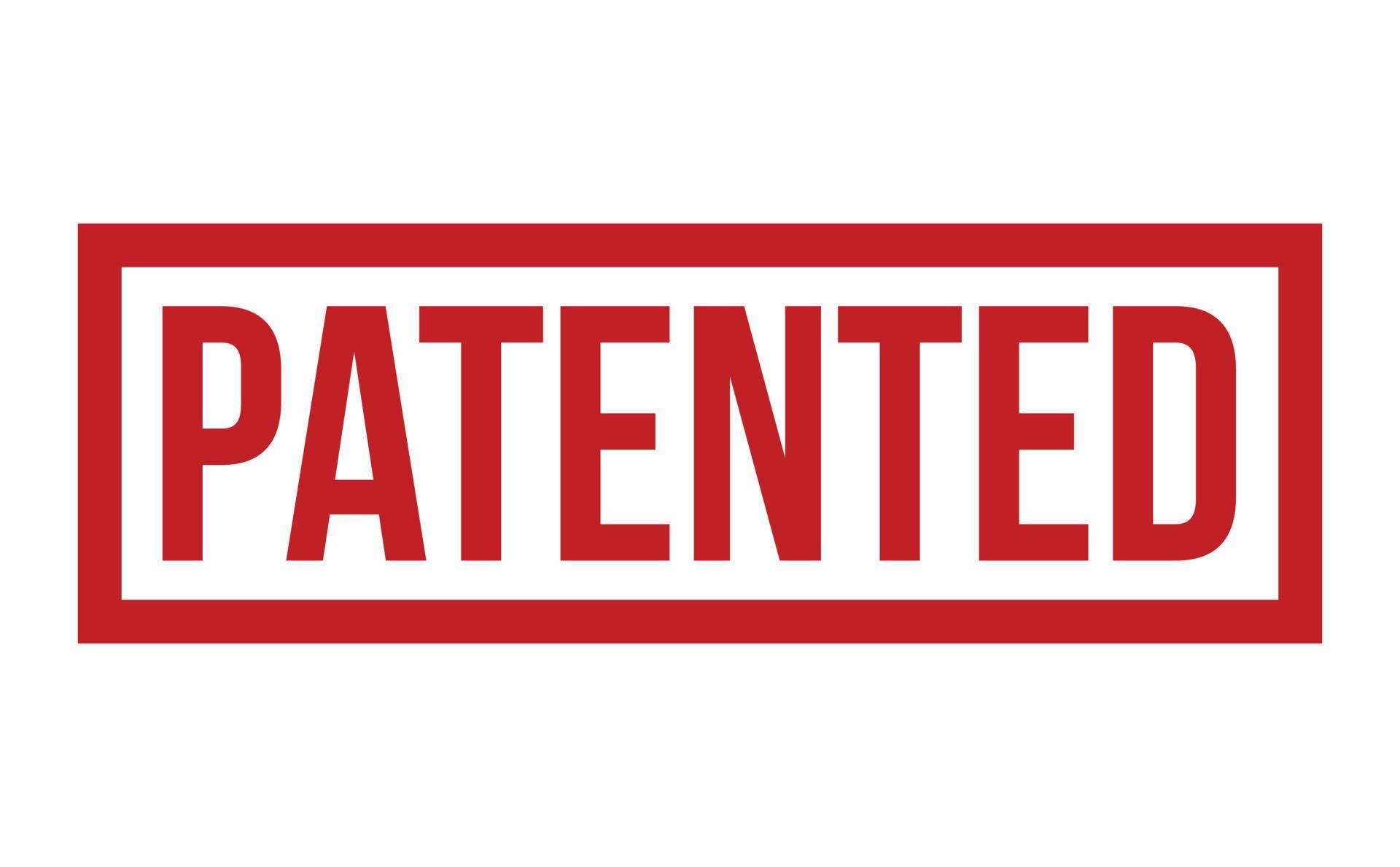 Patented Rubber Stamp. Patented Rubber Grunge Stamp Seal Vector ...