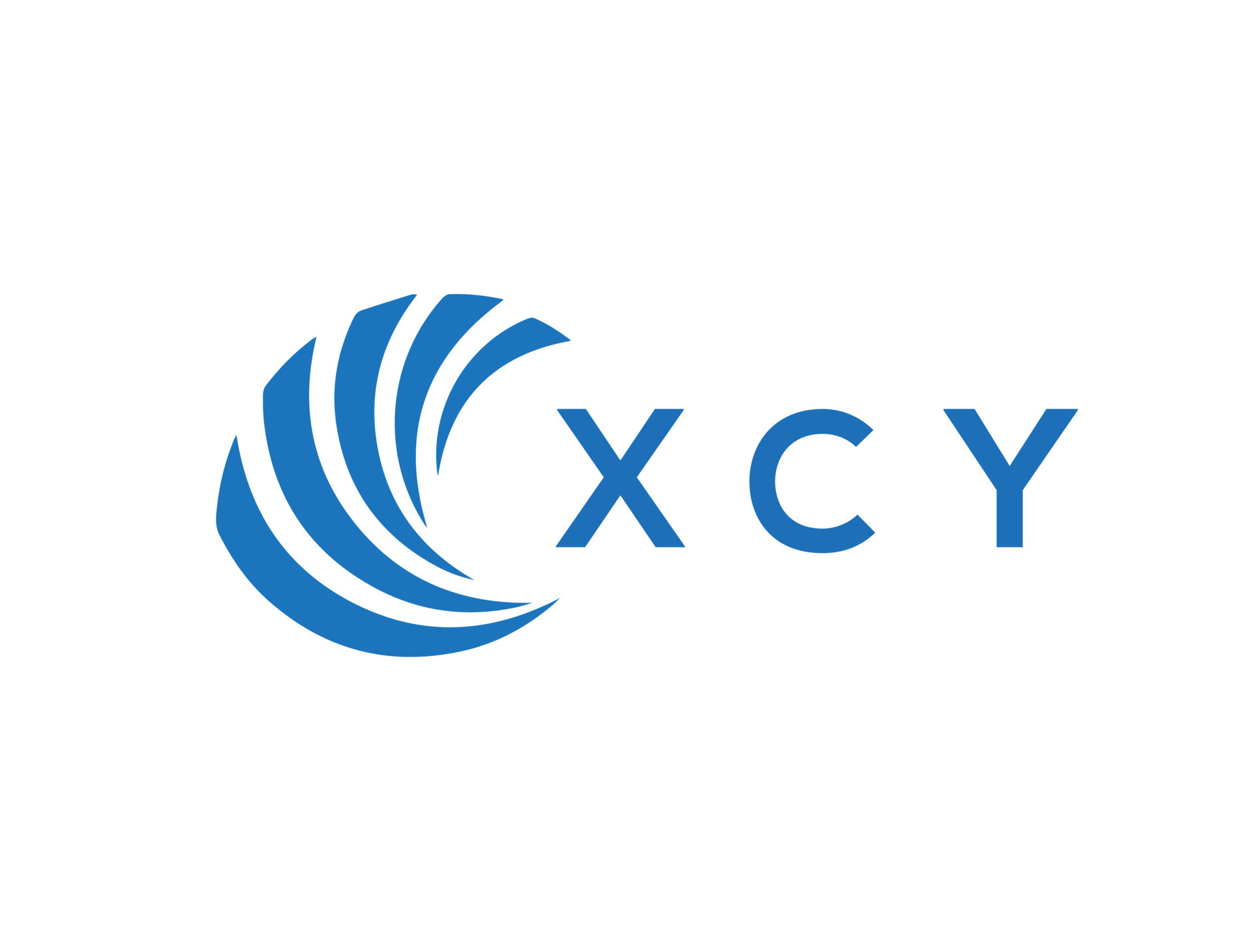 XCY letter logo design on white background. XCY creative circle letter ...