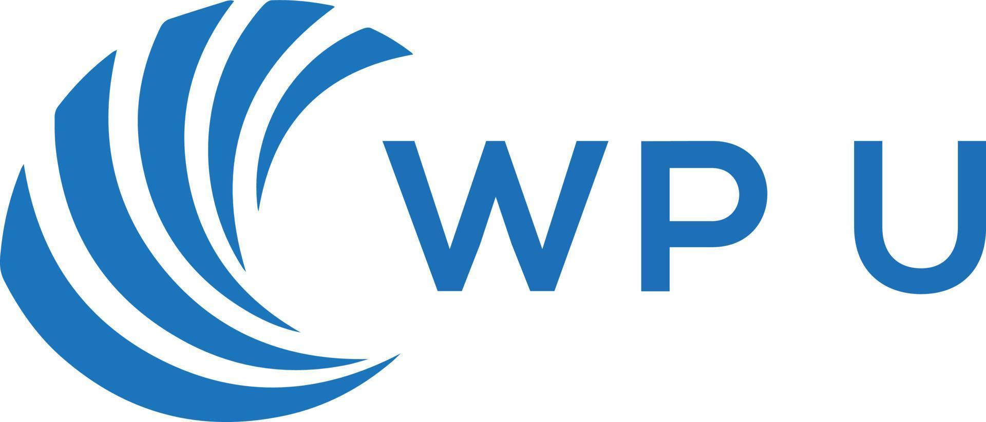 WPU Letter Logo Design On White Background WPU Creative Circle Letter