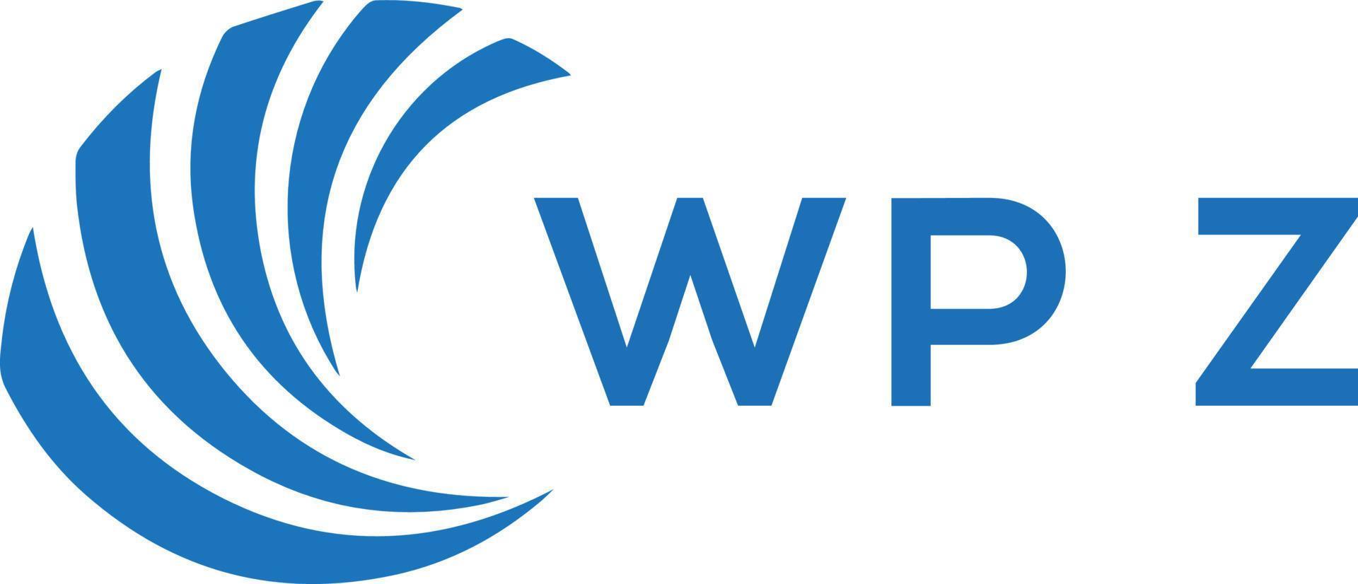 WPZ letter logo design on white background. WPZ creative circle letter logo concept. WPZ letter ...