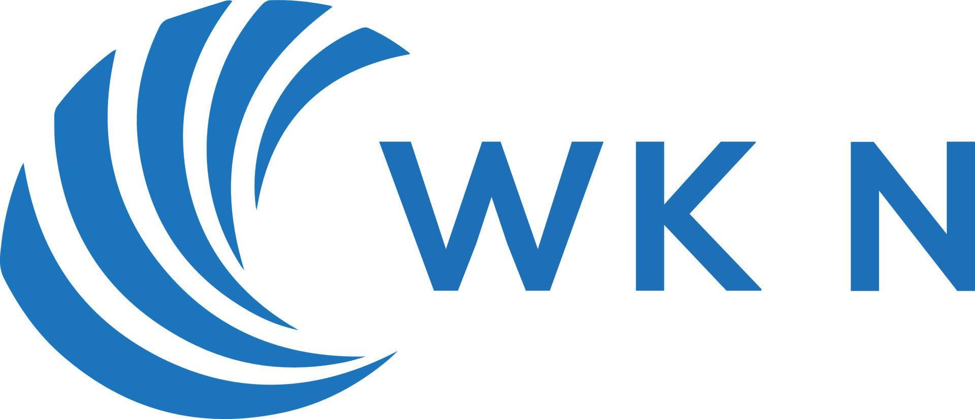 WKN letter logo design on white background. WKN creative circle letter logo concept. WKN letter ...