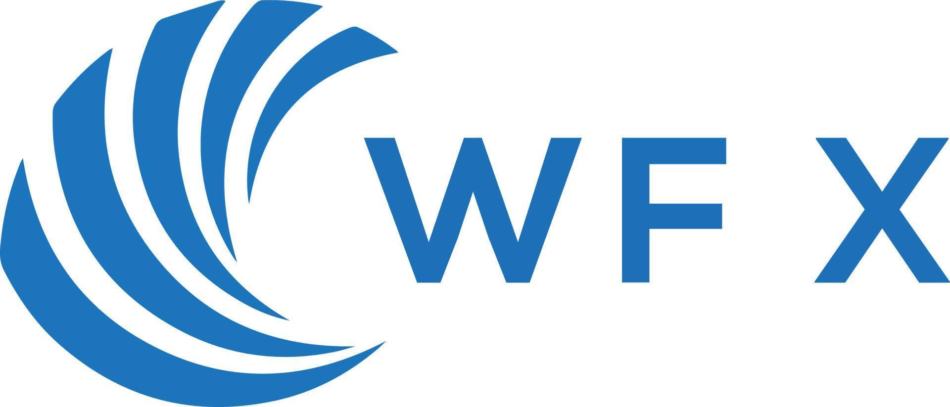 WFX letter logo design on white background. WFX creative circle letter logo concept. WFX letter ...