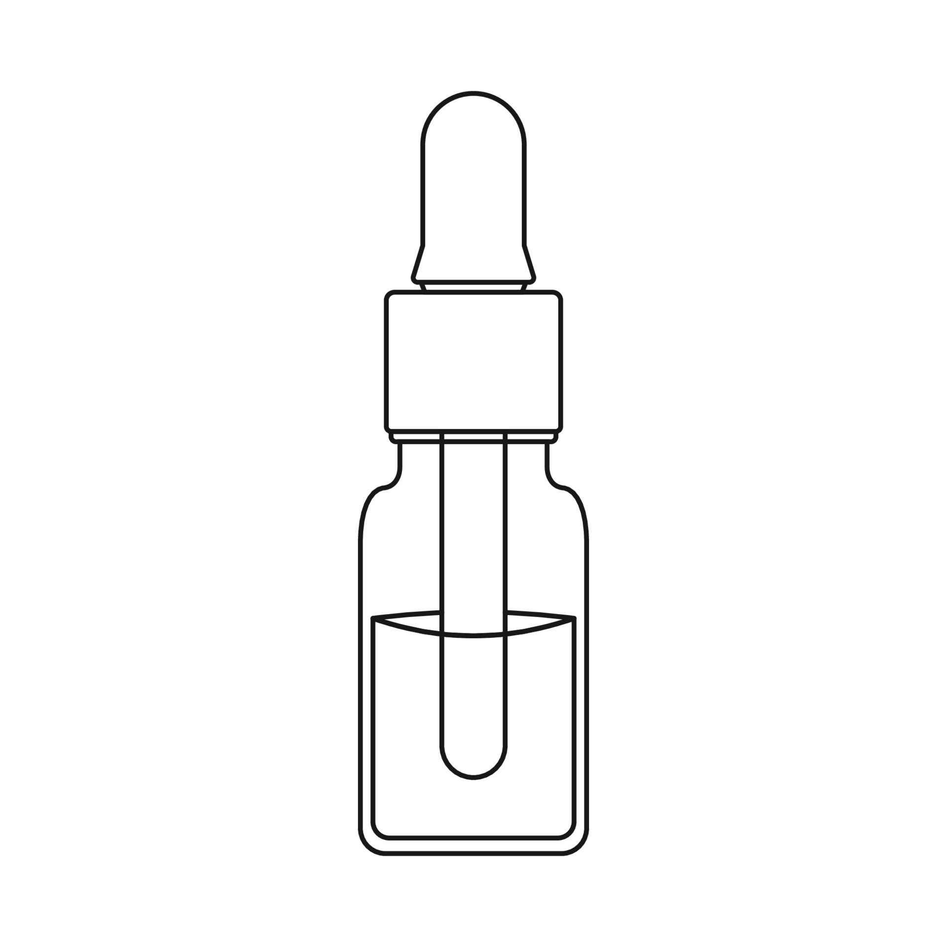 Serum Bottle Outline Icon Illustration On Isolated White Background Suitable For Beauty Saloon