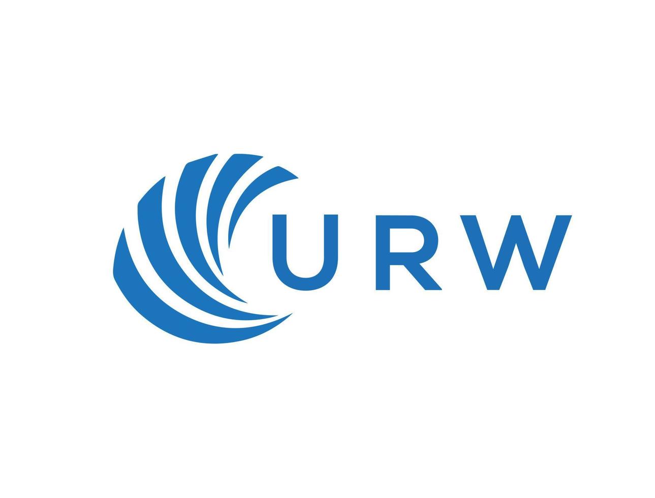 URW letter logo design on white background. URW creative circle letter logo concept. URW letter ...