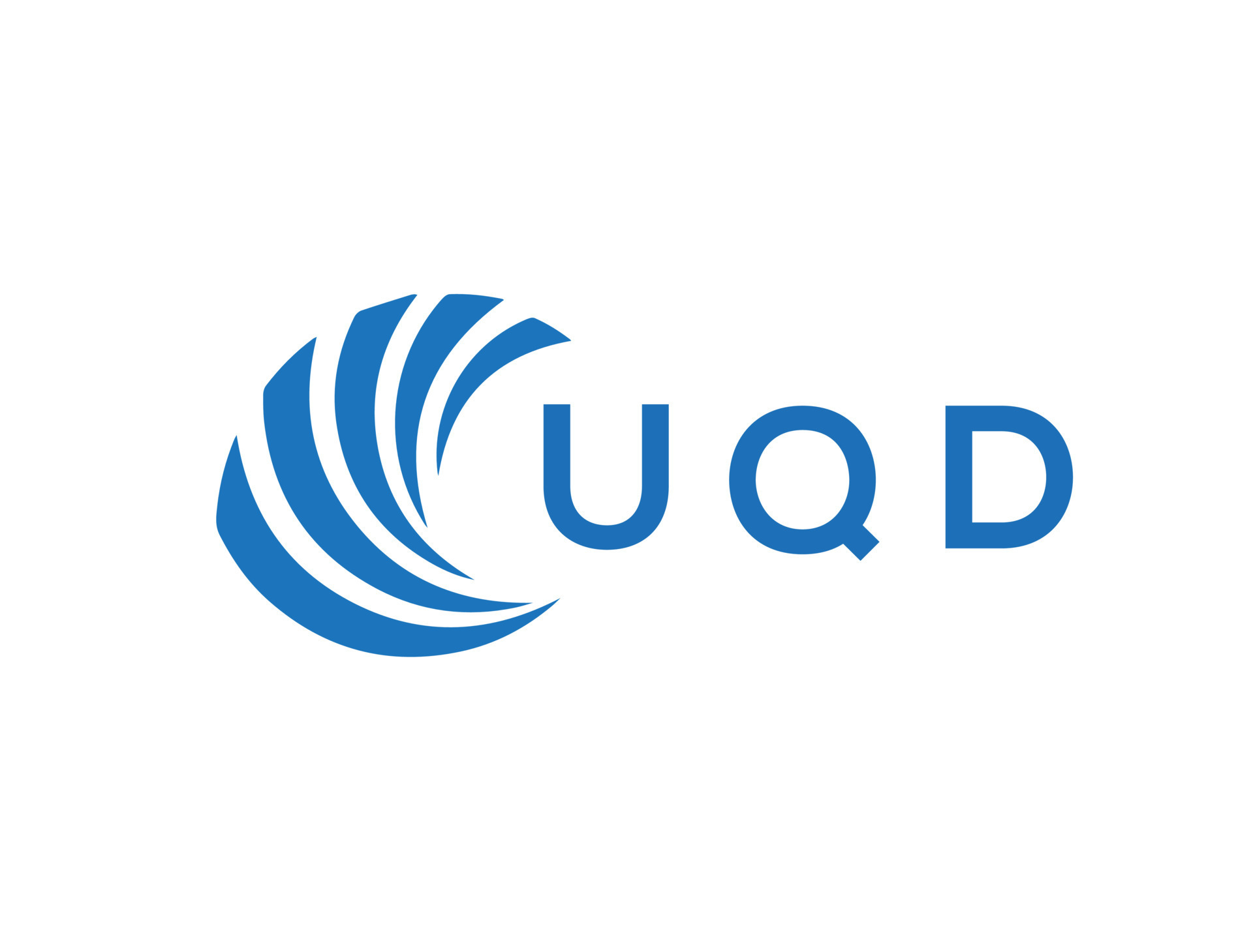 UQD letter logo design on white background. UQD creative circle letter logo concept. UQD letter ...