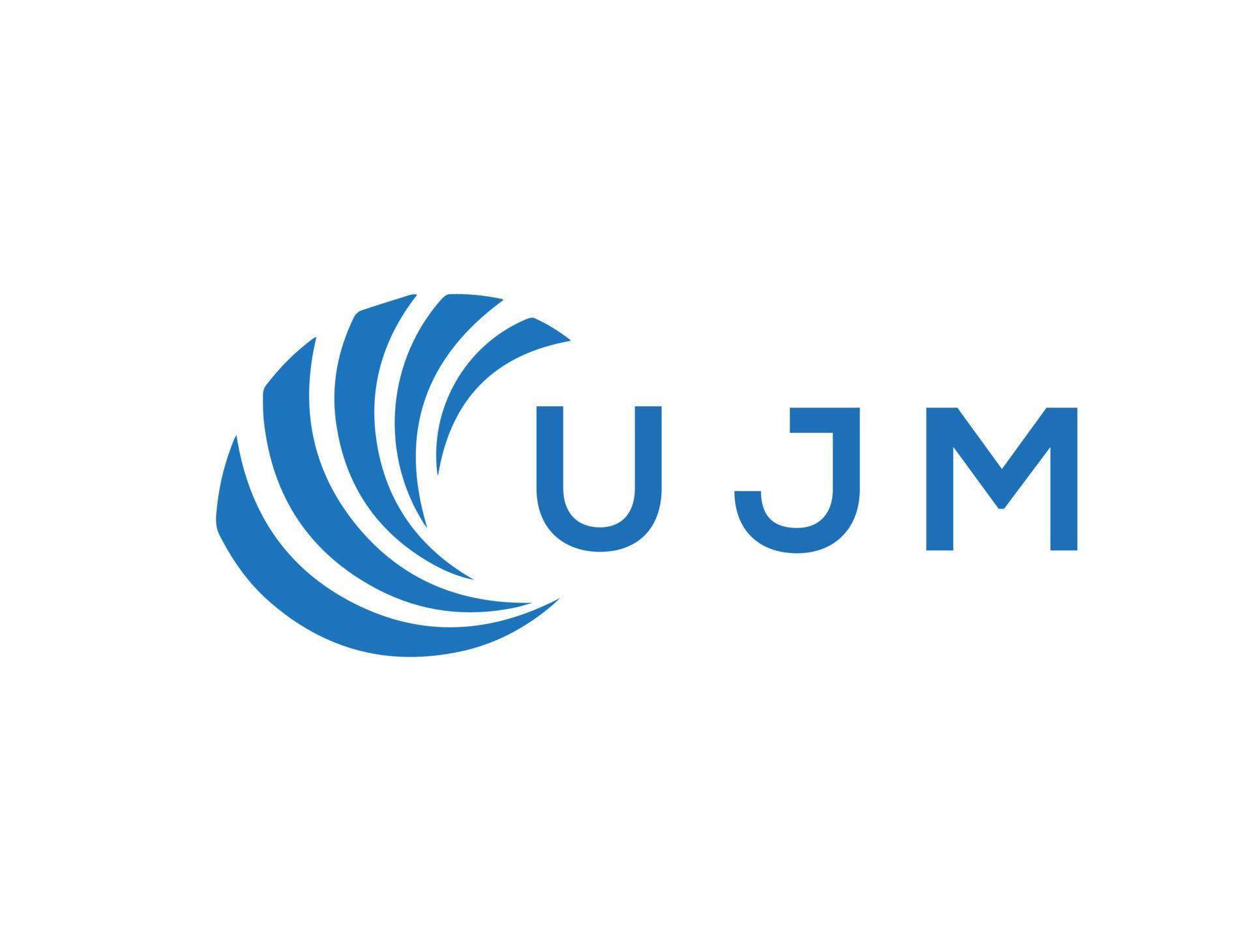 UJm letter logo design on white background. UJm creative circle letter logo concept. UJm letter ...