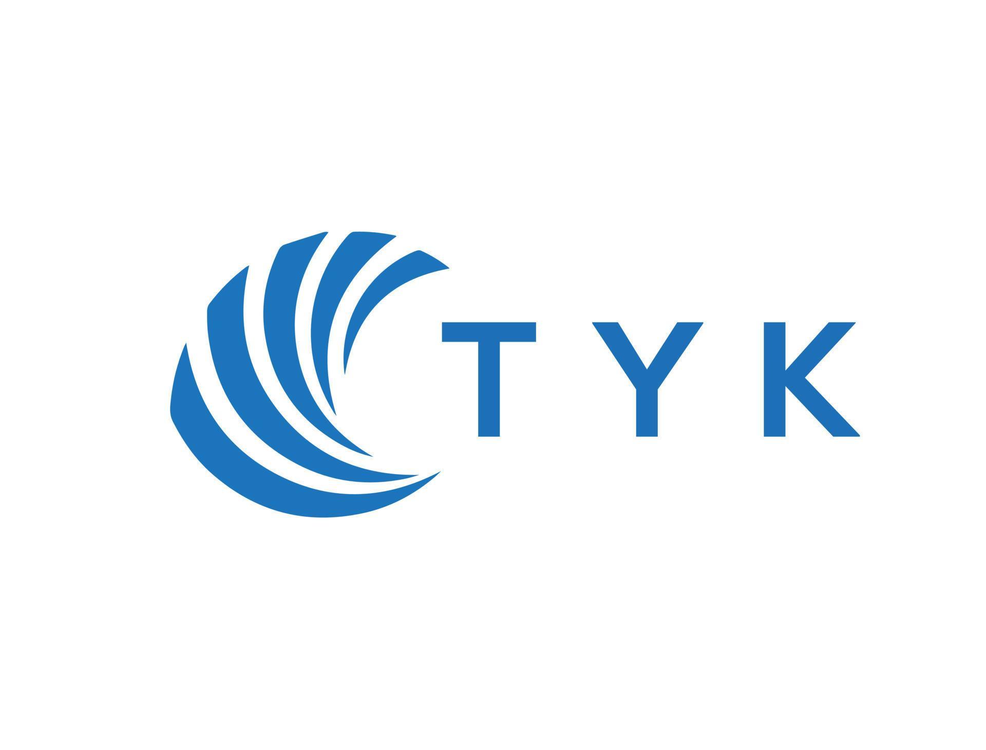 TYK letter logo design on white background. TYK creative circle letter ... TYK letter logo design on white background. TYK creative circle letter ...