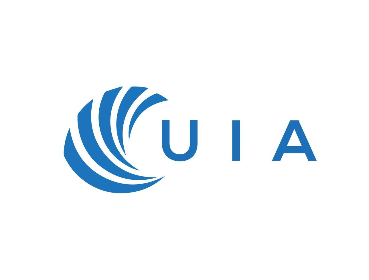 Uia Letter Logo Design On White Background Uia Creative Circle Letter