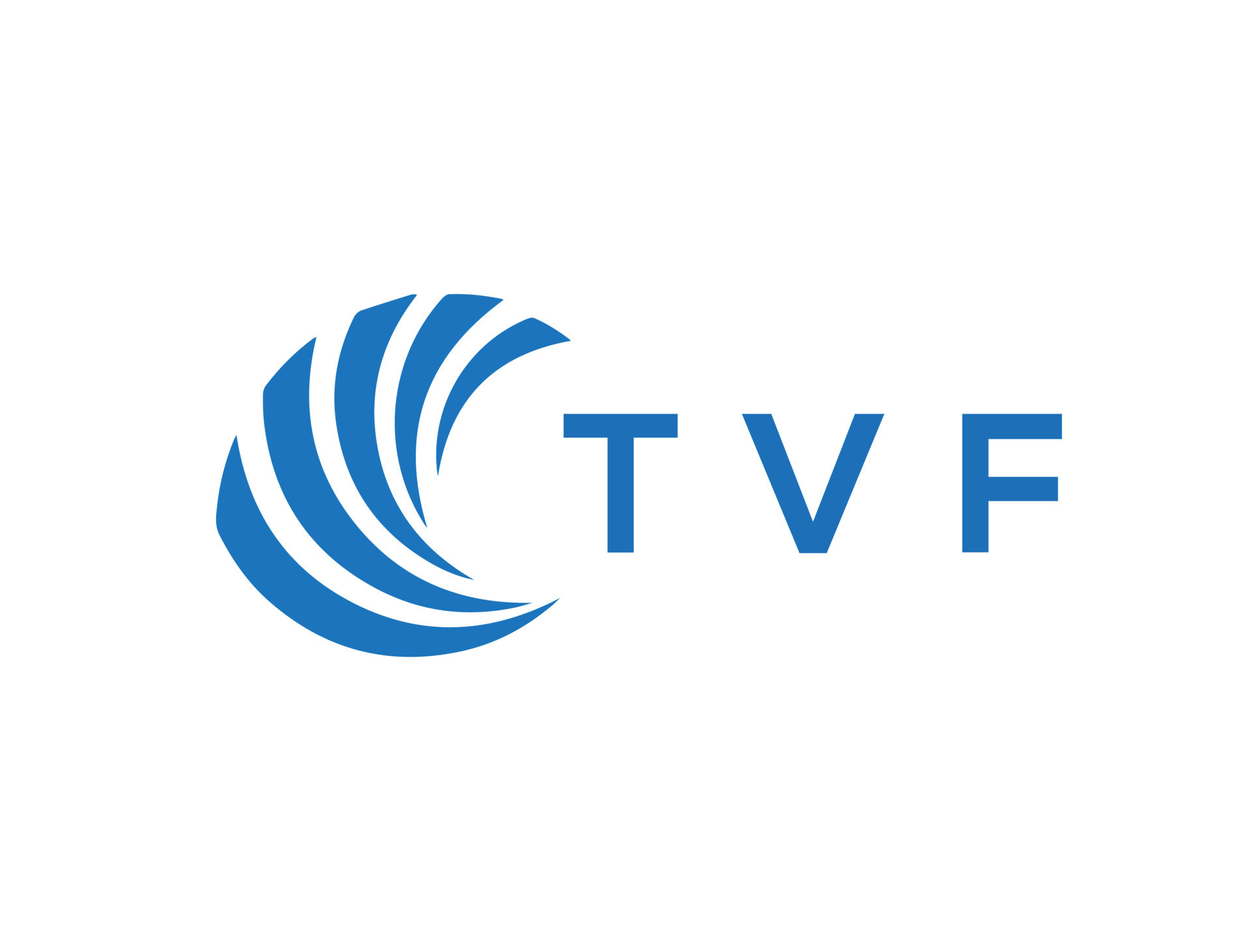 TVF letter logo design on white background. TVF creative circle letter logo concept. TVF letter ...