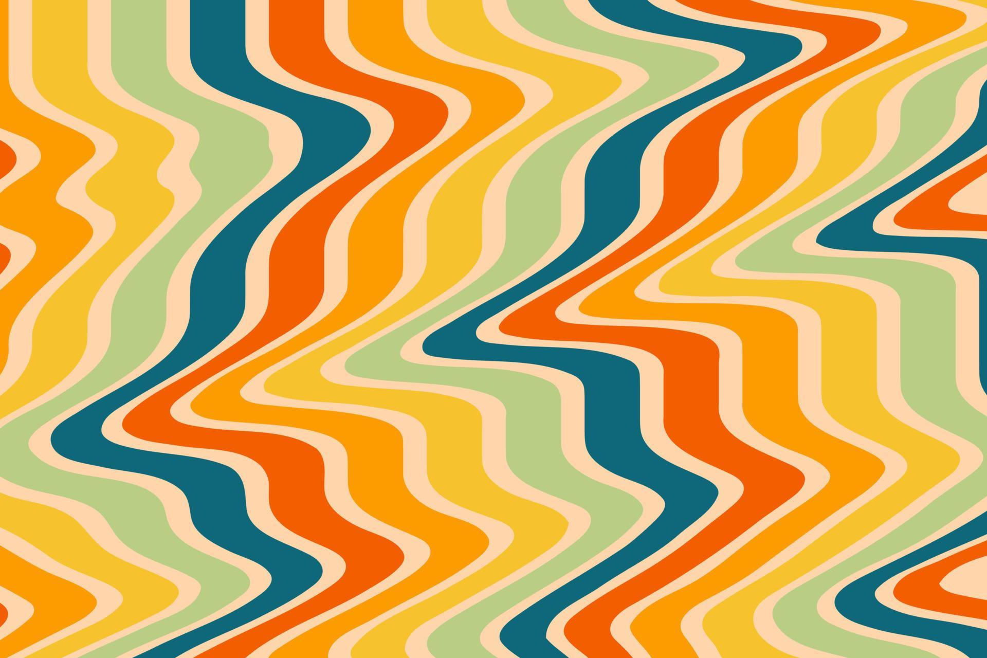 1970s Retro pattern groovy trippy. Wavy abstract groovy Background. Seventies Style. Hippie ...