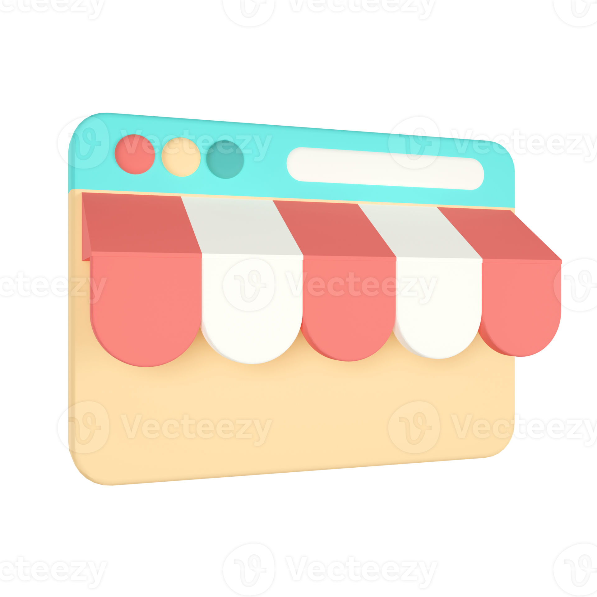 Online shopping. 3D rendering. 20042562 PNG