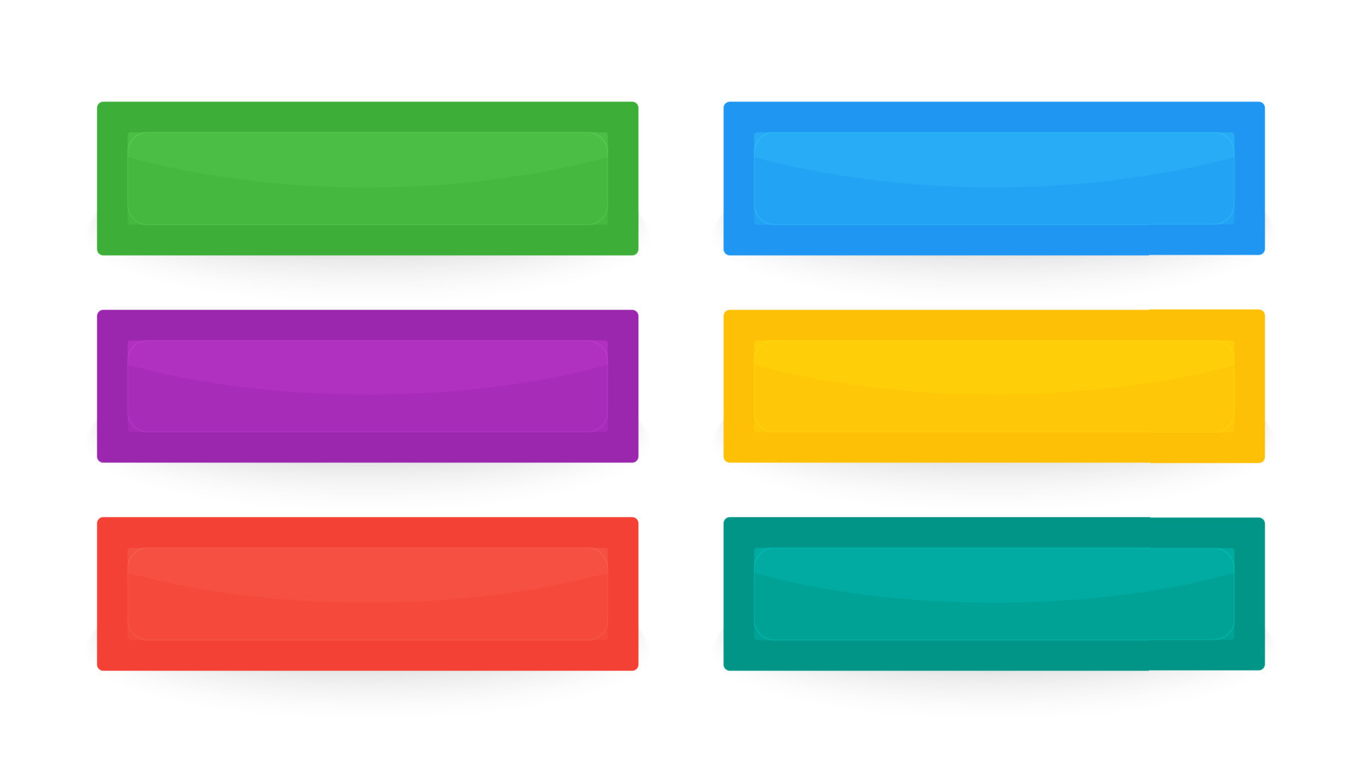 Colorful Interface Buttons Set Of Six Modern Abstract Web Buttons