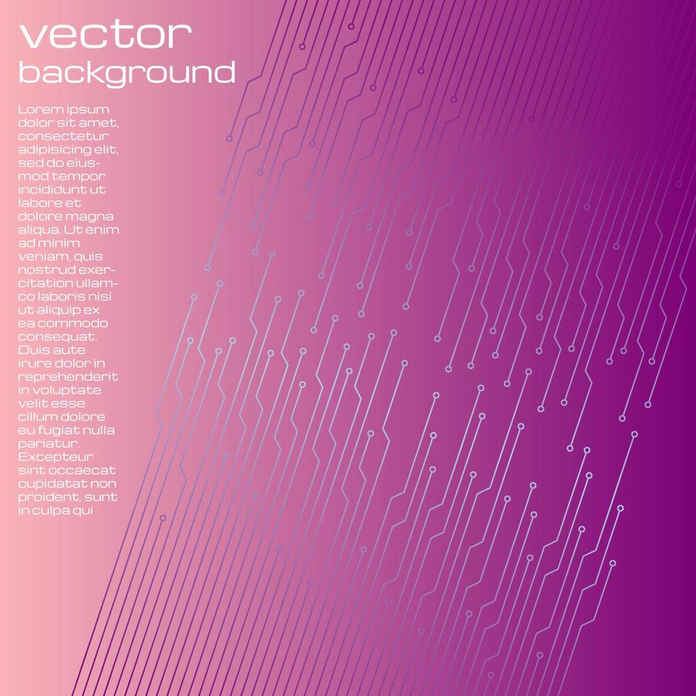 Abstract Technological Pink Background With Elements Of The Microchip Circuit Board Background