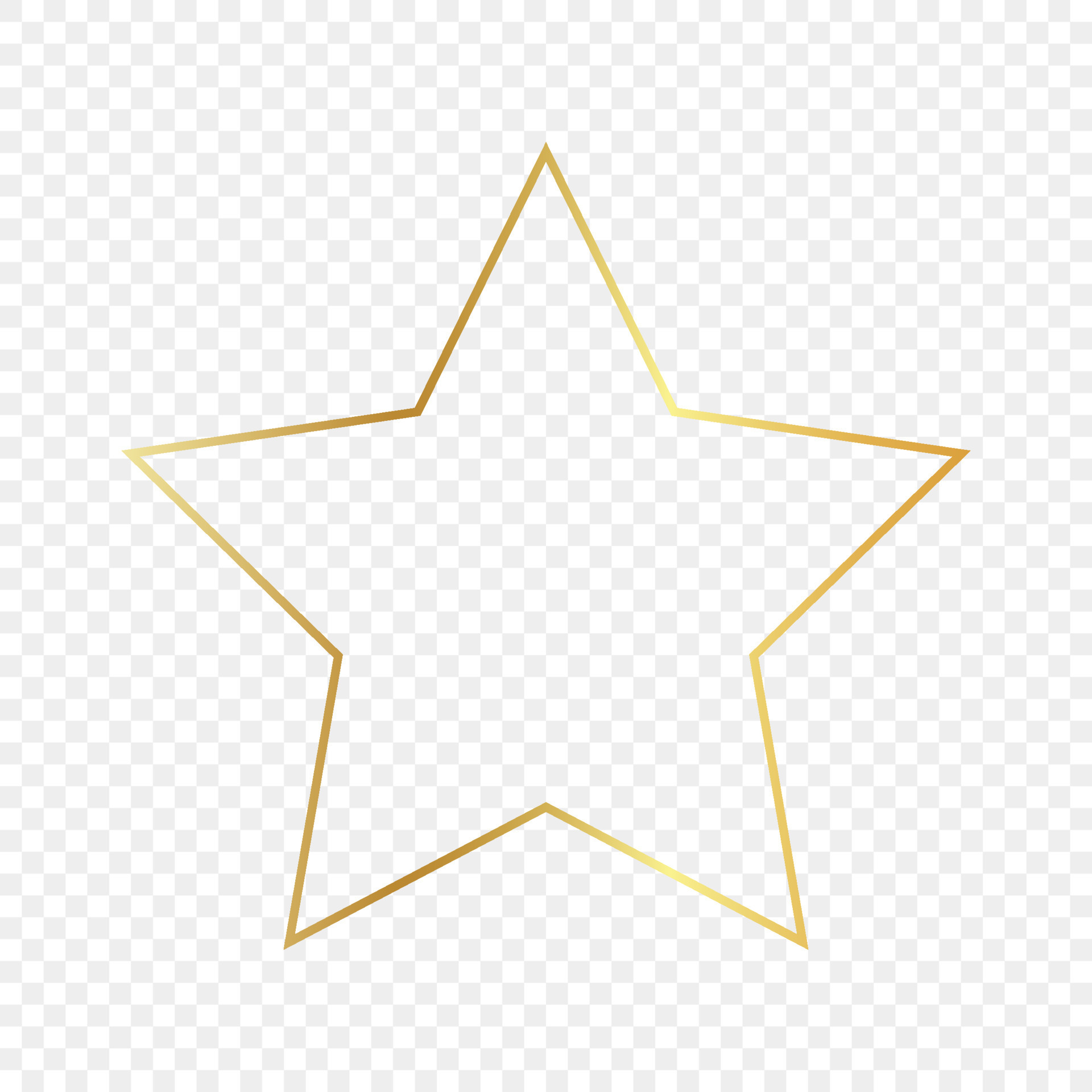 Gold Star Clipart No Background