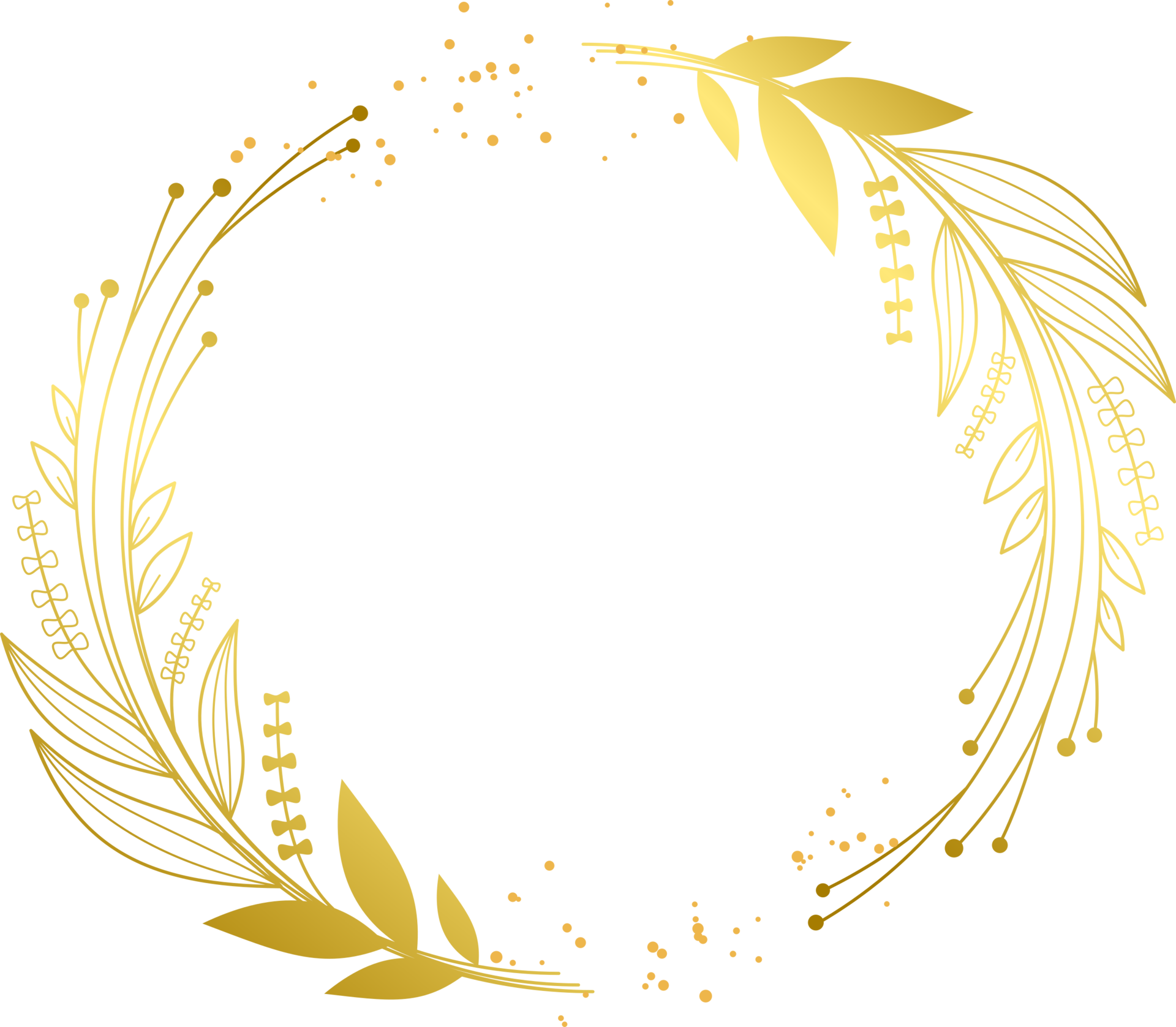 Luxury gold leaf frame border floral ornament for background, wedding ... Luxury gold leaf frame border floral ornament for background, wedding ...