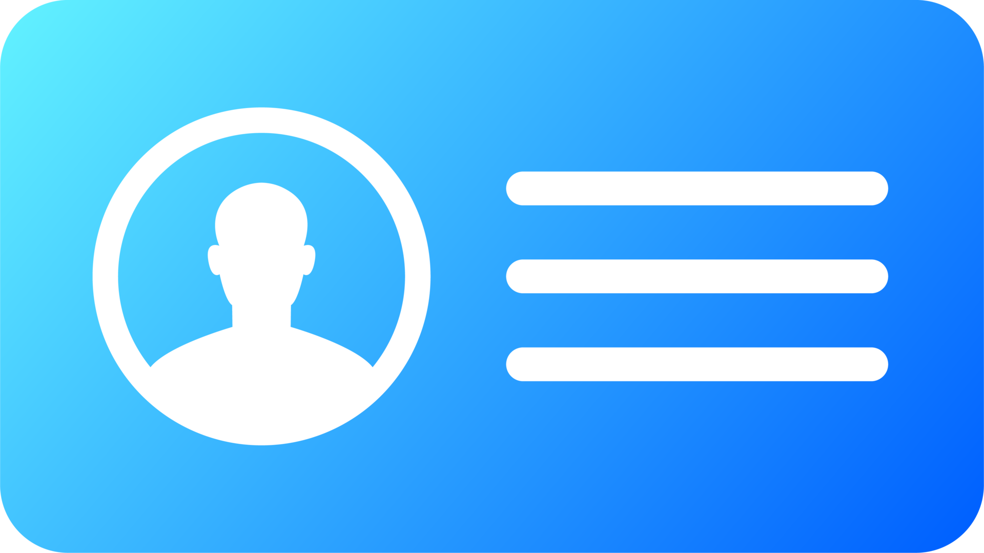 identificación tarjeta icono en degradado colores. carné de identidad tarjeta señales ...