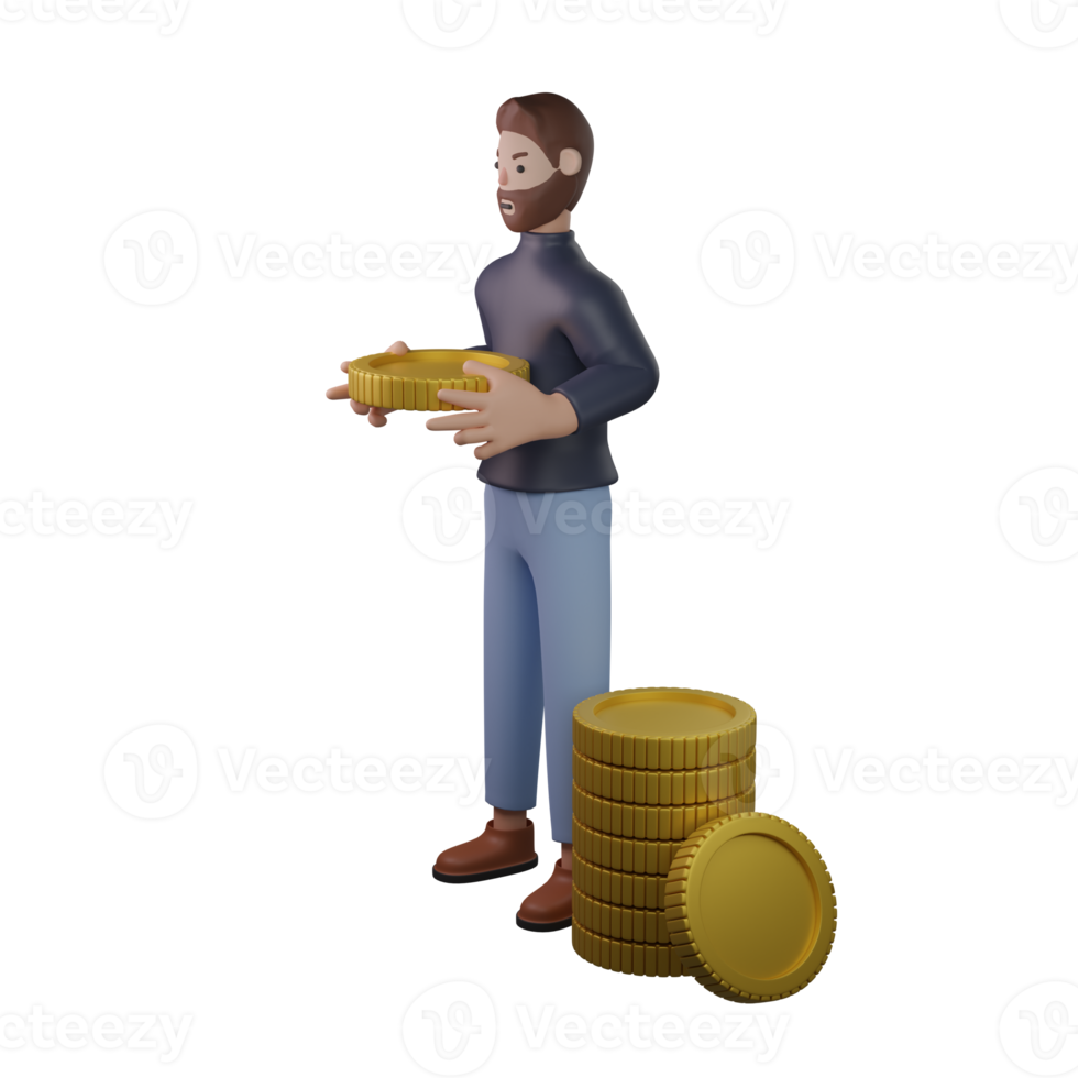 man holding coin stack 3d 20048878 PNG man holding coin stack 3d 20048878 PNG