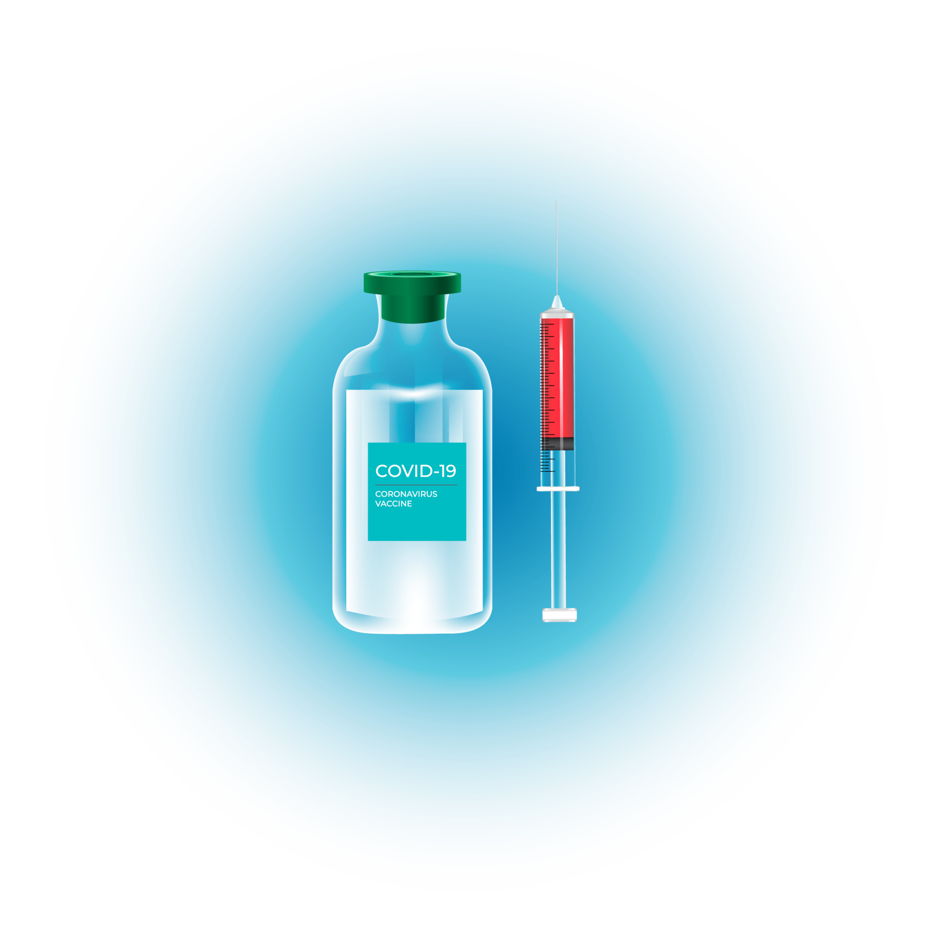Vaccine Injection Glass Vial With Syringe 20050733 Png