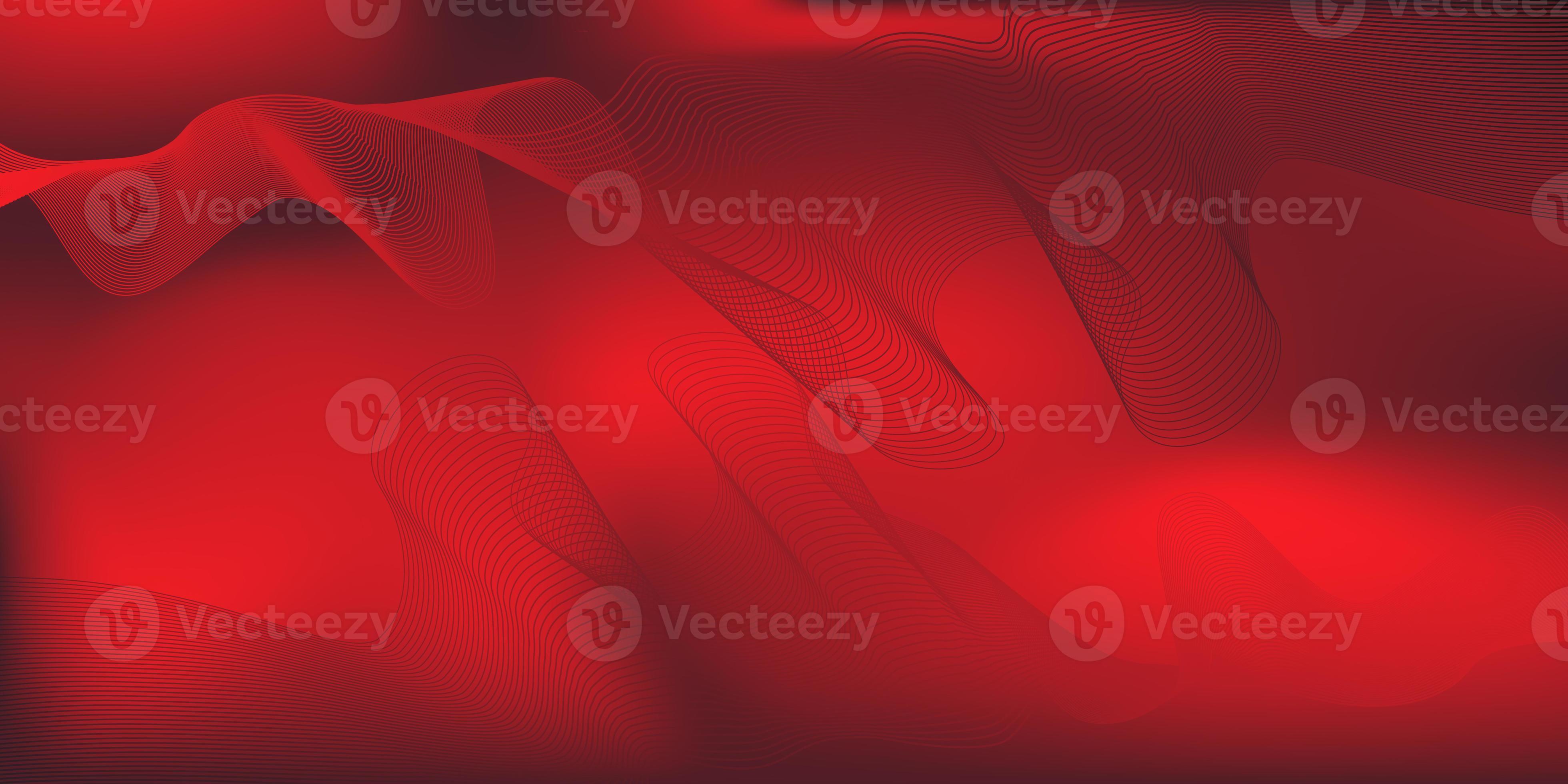 Abstract red wave line background. Elegant bright illustration with ...