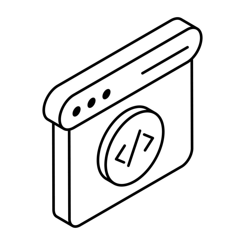 An Icon Design Of Web Coding Html Vector 20061097 Vector Art At Vecteezy 8162