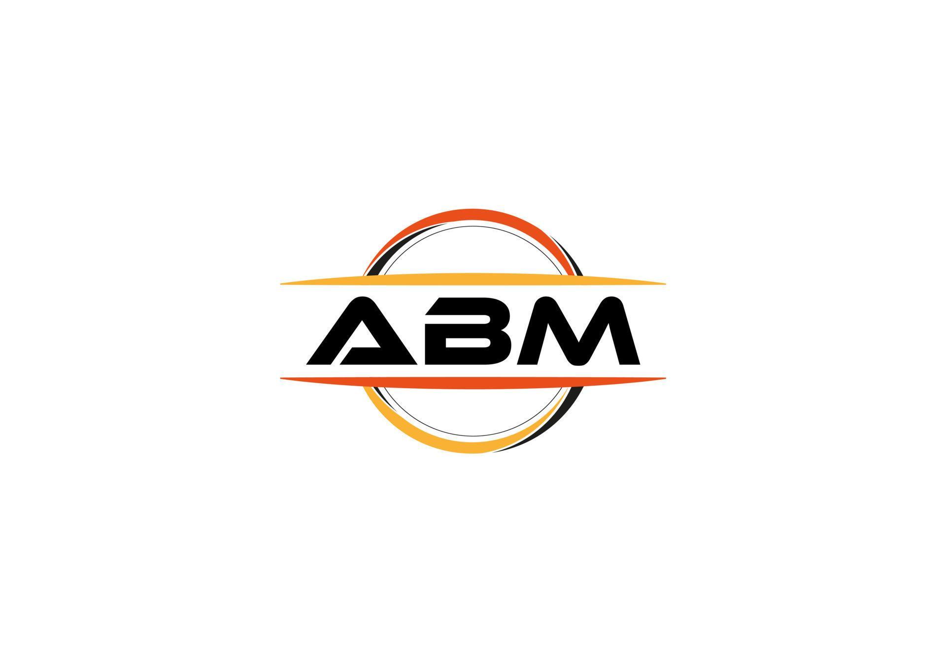 ABM letter royalty mandala shape logo. ABM brush art logo. ABM logo for a company, business, and ...
