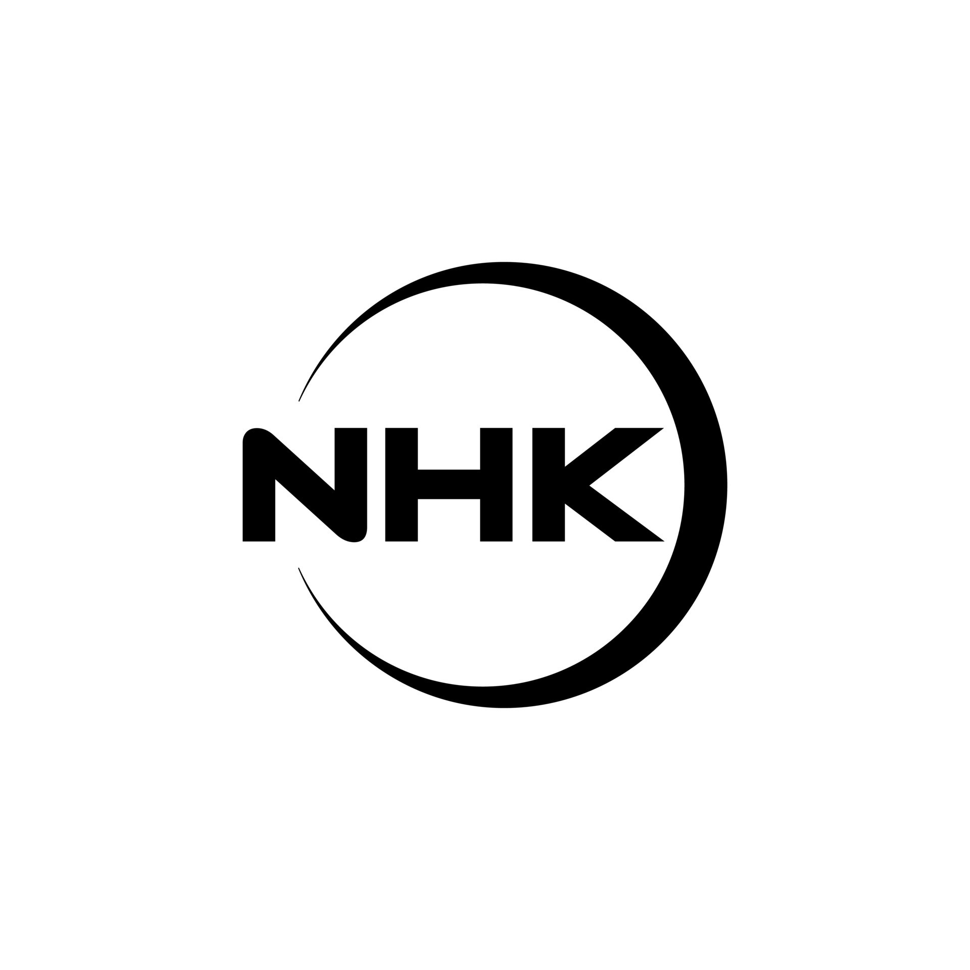 NHK letter logo design in illustration. Vector logo, calligraphy designs for logo, Poster ...